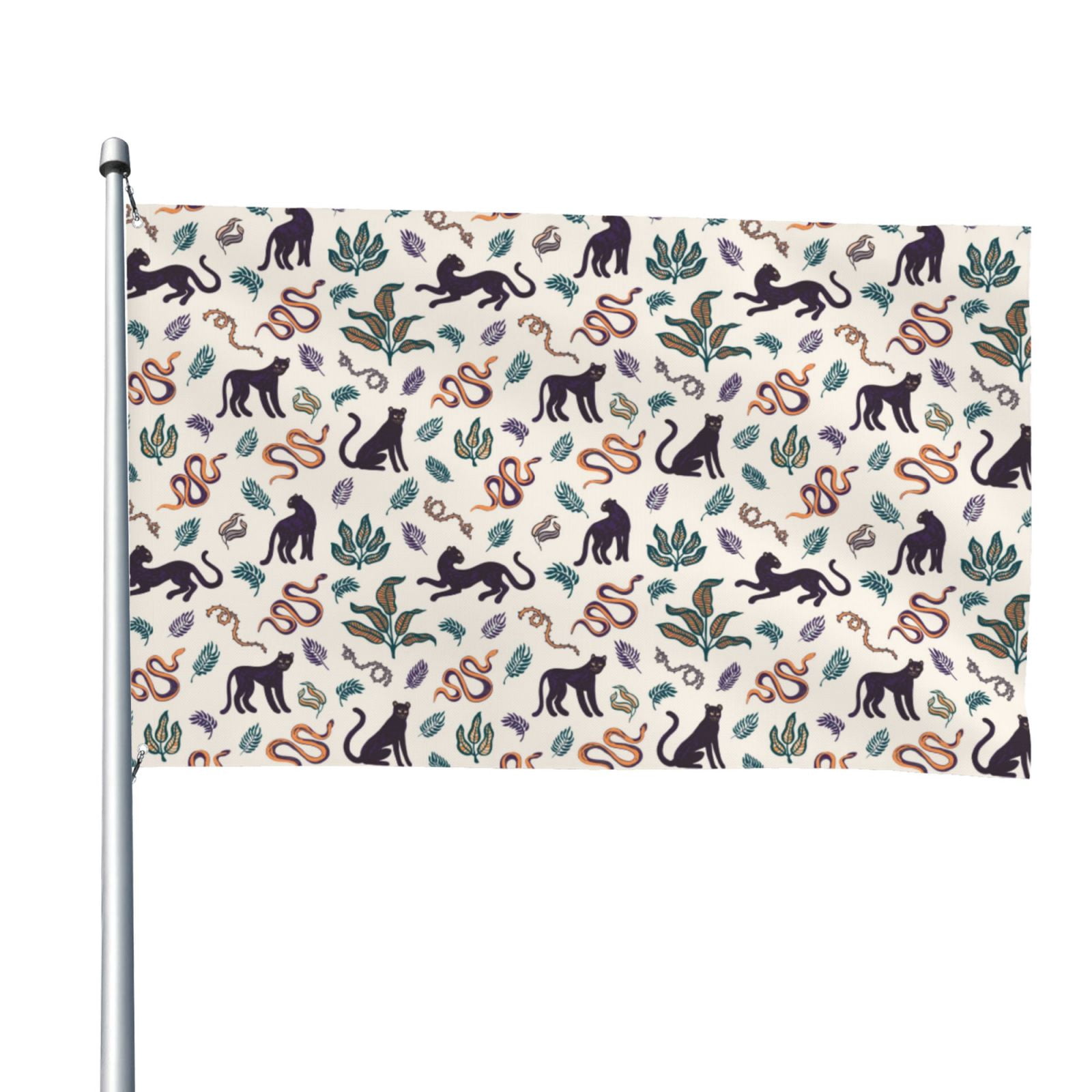 Lsque Black Cat And Snake Pattern Flag,Black Cat And Snake Printed ...