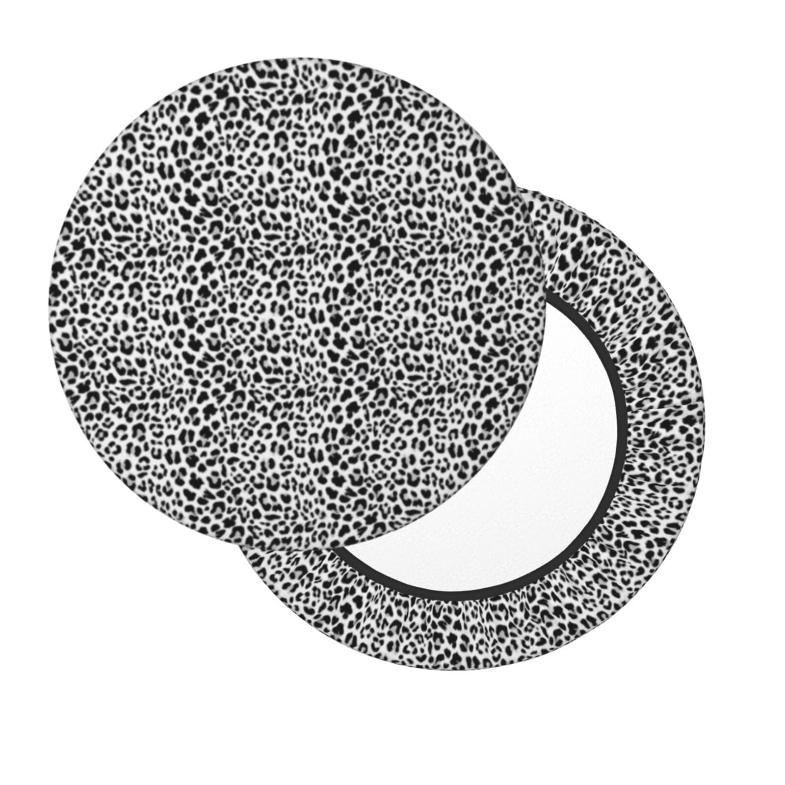 Lsque Black Leopard Round Bar chair cushion covers Velvet Fabric ...