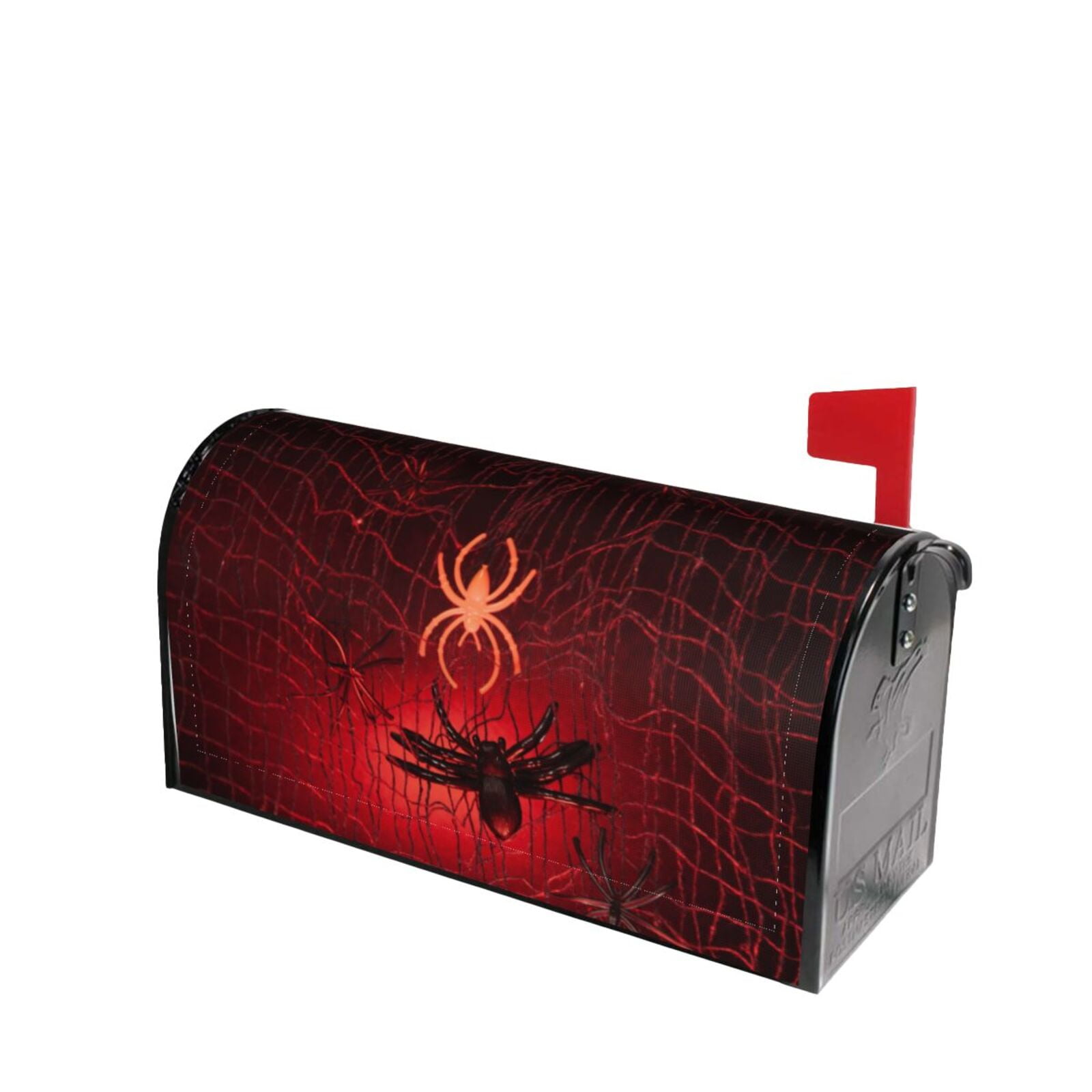 Lsque Black Spider Web With Spiders Mailbox Cover Standard Size ...