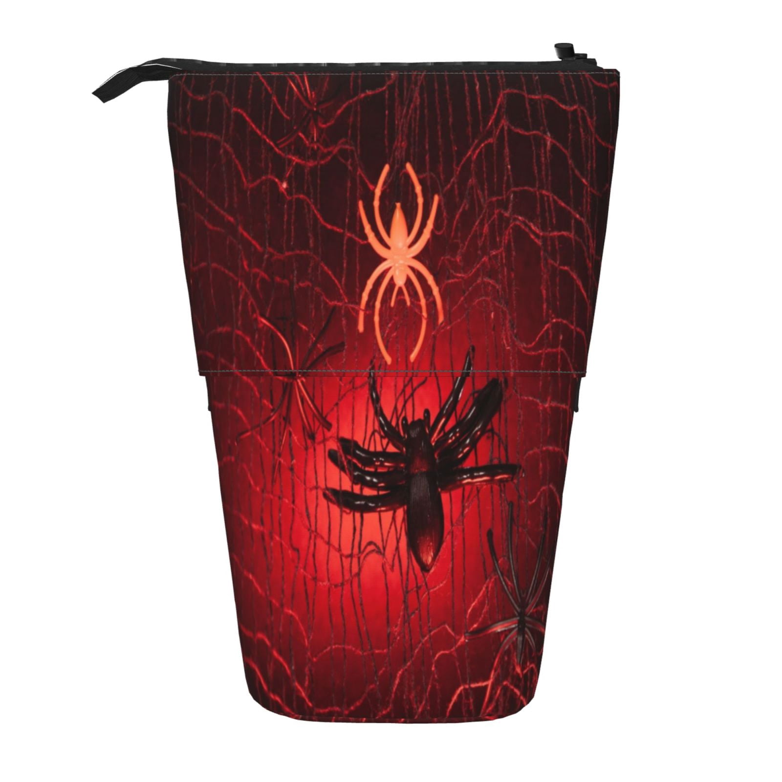 Lsque Black Spider Web With Spiders Pattern Telescopic Pencil Bag Pen ...