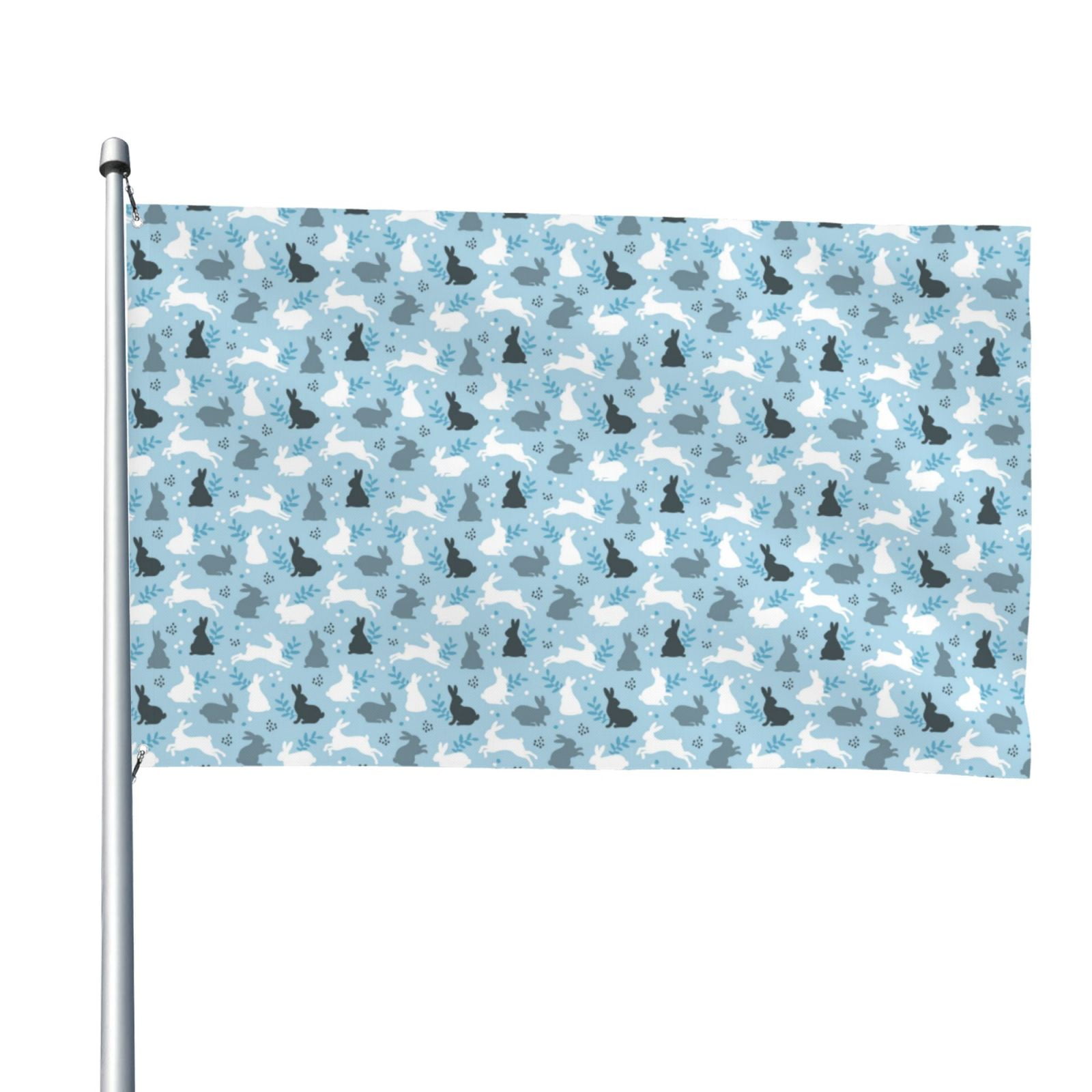 Lsque Black White Gray Rabbit Pattern Flag,Black White Gray Rabbit ...