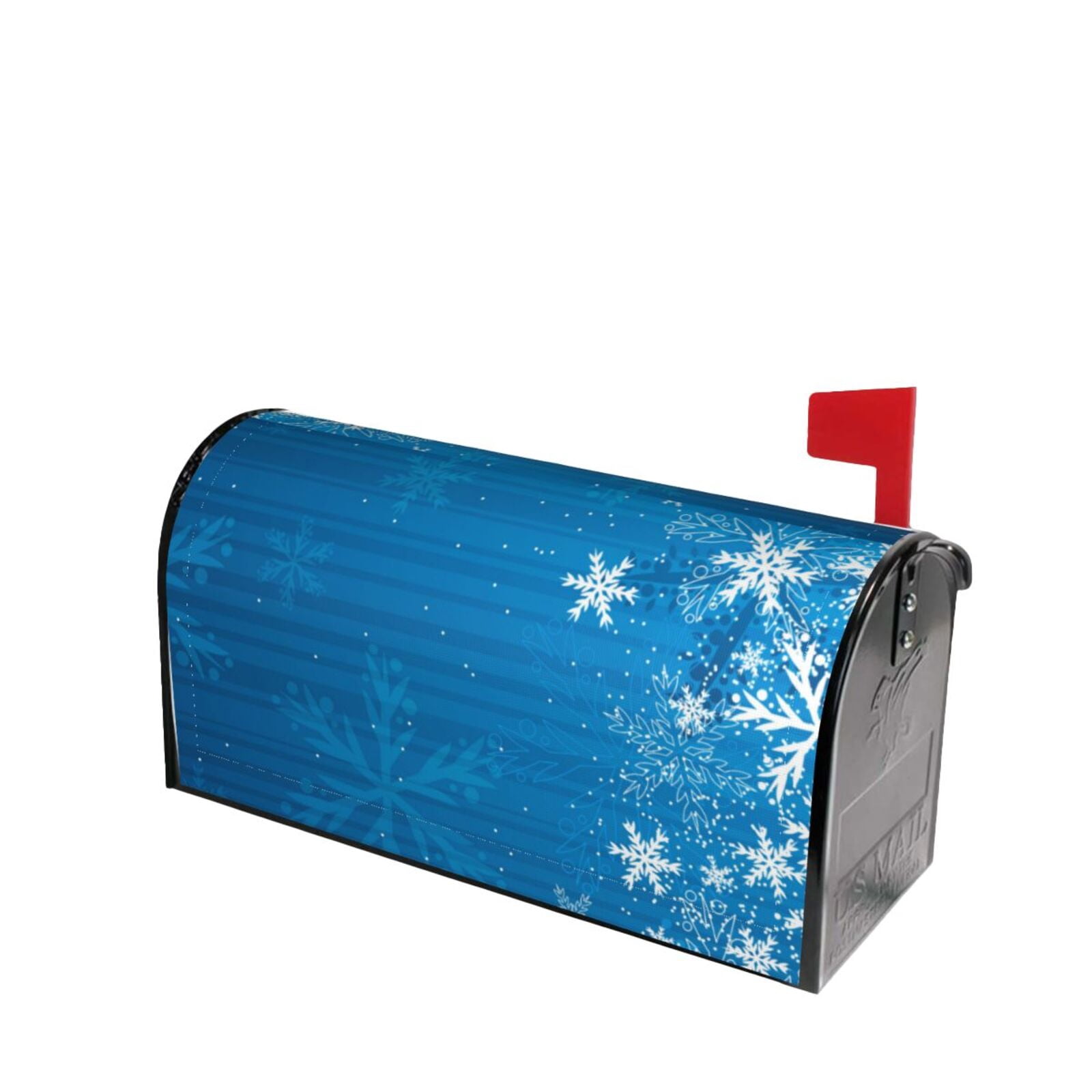 Lsque Blue Christmas Mailbox Cover Standard Size ,Magnetic Mailbox ...