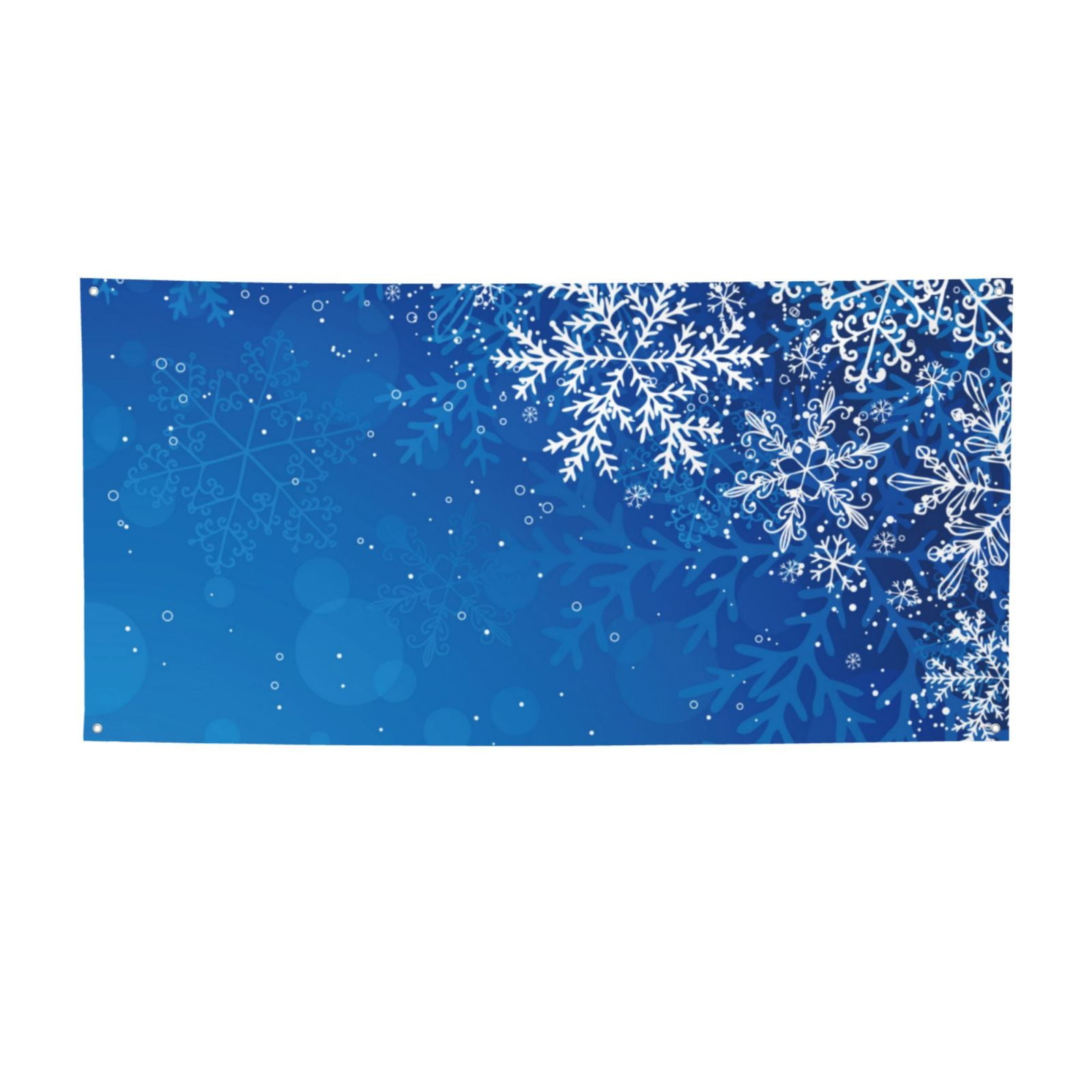 Lsque Blue Christmas With Snowflakes Pattern Party Banner, Festive ...