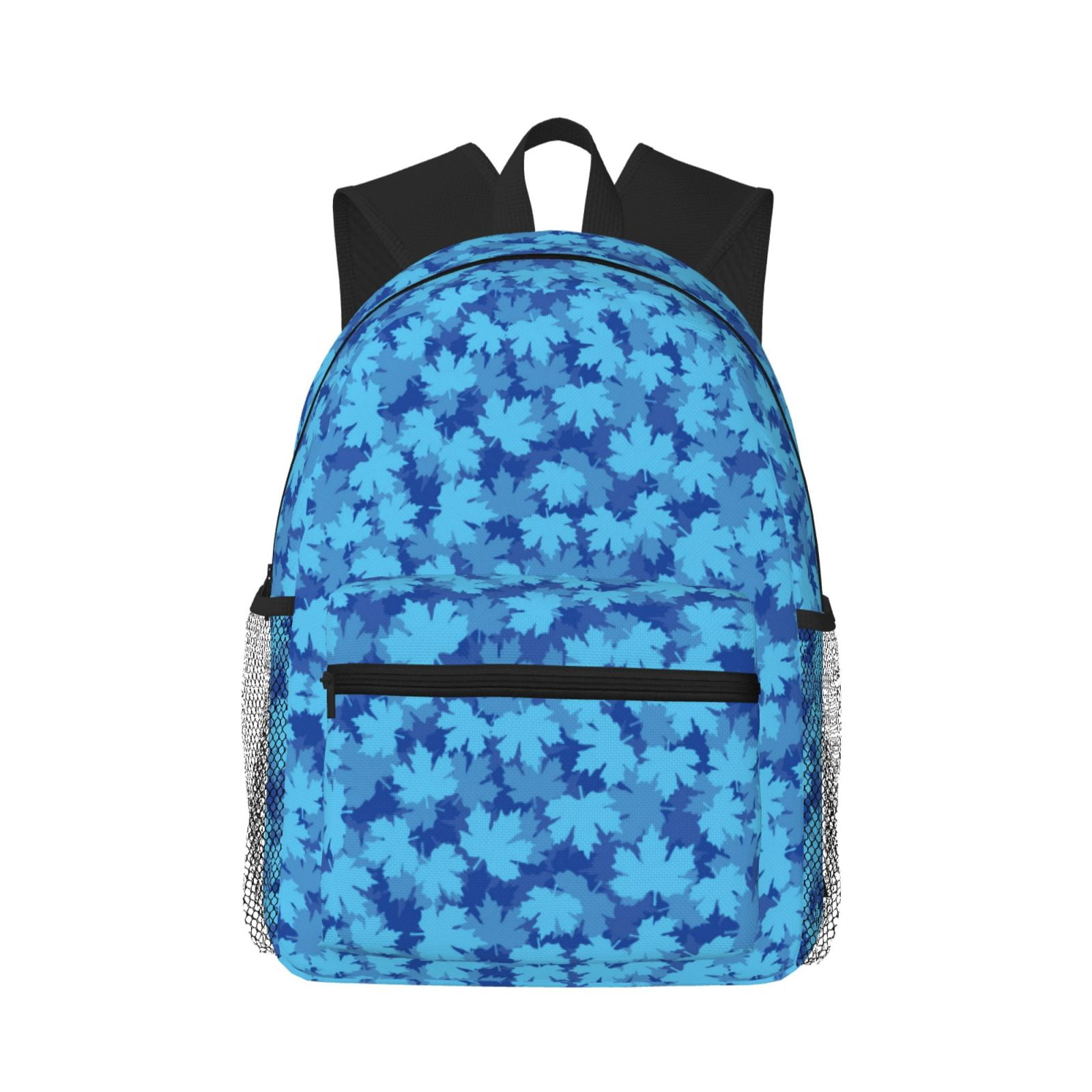Lsque Blue Maple Leaf Classic Casual Backpack - Large Capacity Water ...