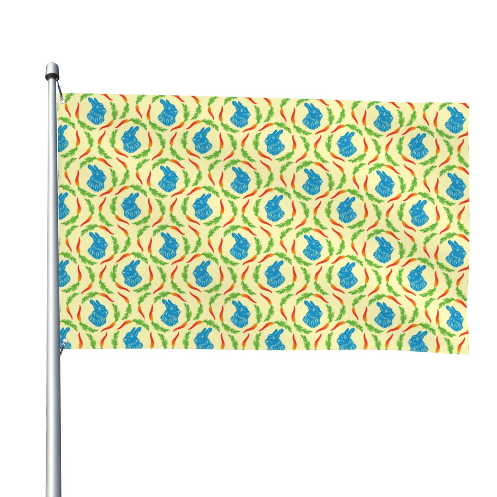 Lsque Blue Rabbit Pattern Flag,Blue Rabbit Printed Garden Flag 48 x 72 ...