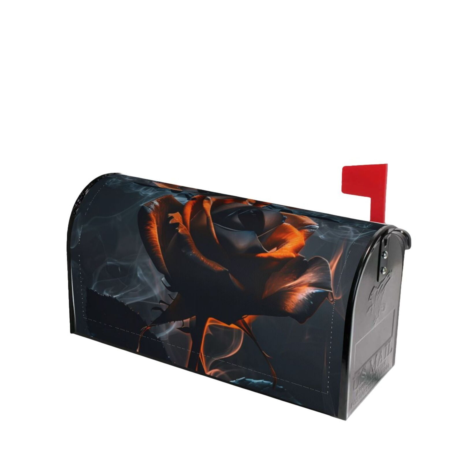 Lsque Blue and Red Roses Artwork Mailbox Cover Standard Size ,Magnetic ...