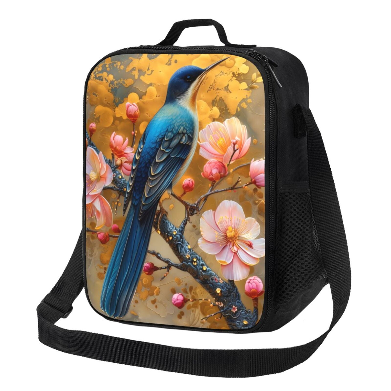 Lsque Bluebird Blossom Elegance Lunch Bag Lunch Box for Women Men ...