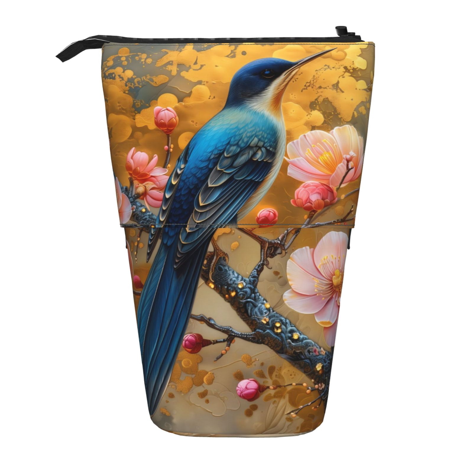 Lsque Bluebird Blossom Elegance Pattern Telescopic Pencil Bag Pen ...
