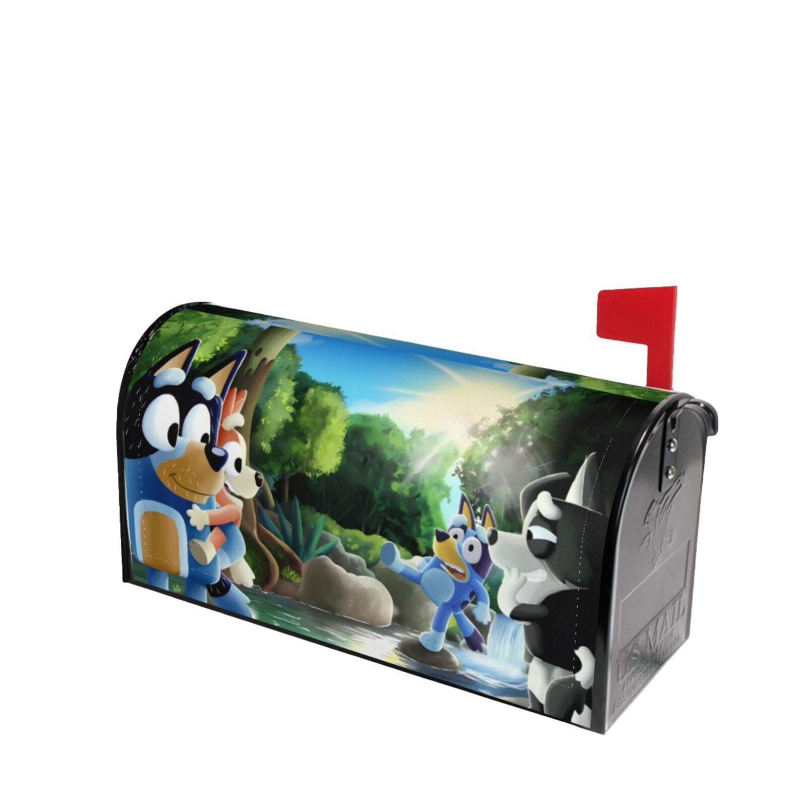 Lsque Bluey Mailbox Cover Standard Size ,Magnetic Mailbox Covers Post ...