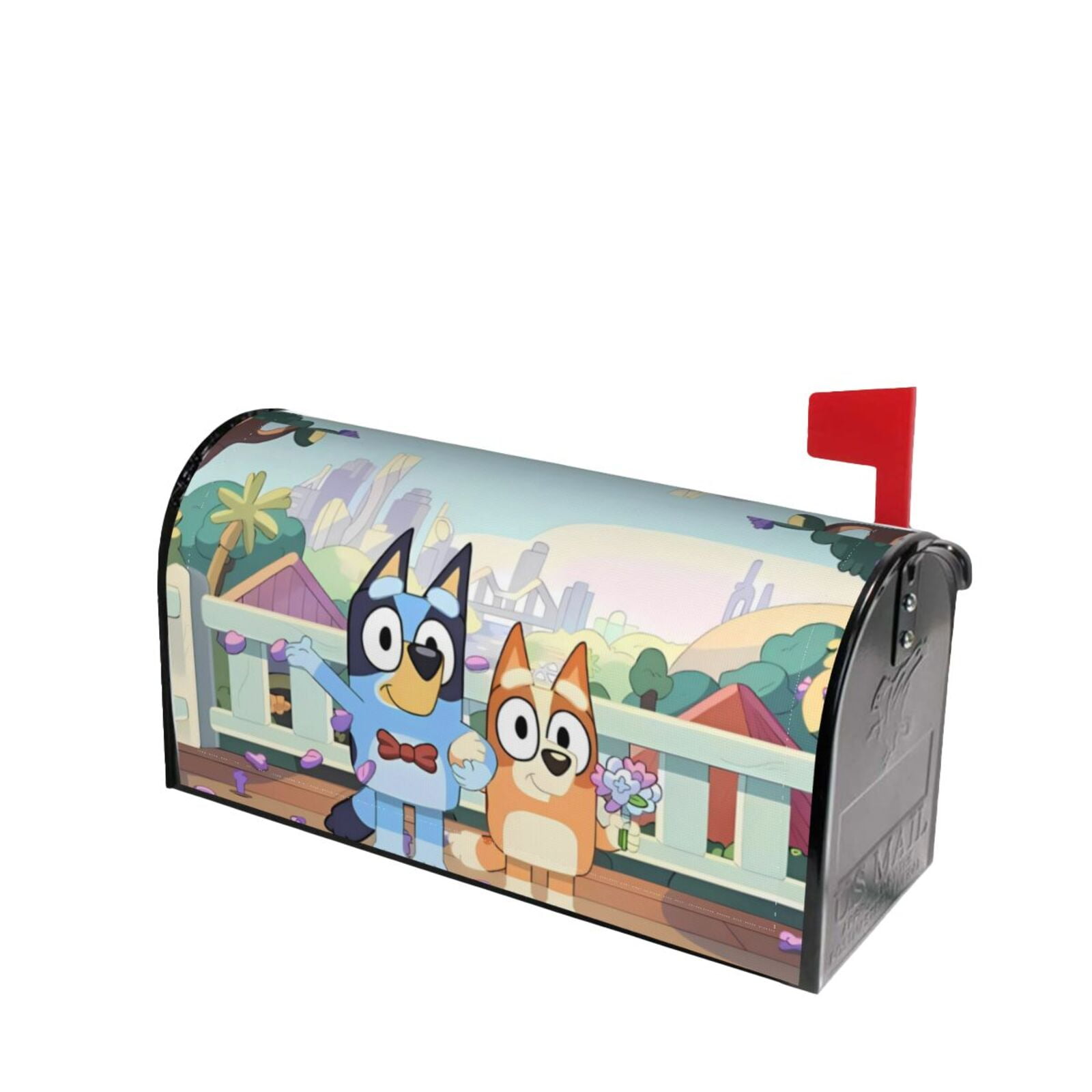 Lsque Bluey Mailbox Cover Standard Size ,Magnetic Mailbox Covers Post ...