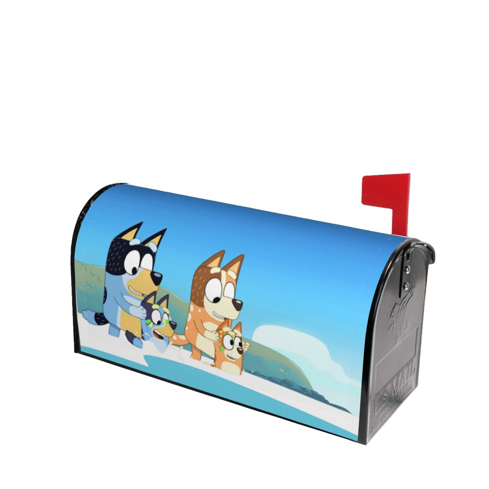 Lsque Bluey Mailbox Cover Standard Size ,Magnetic Mailbox Covers Post ...