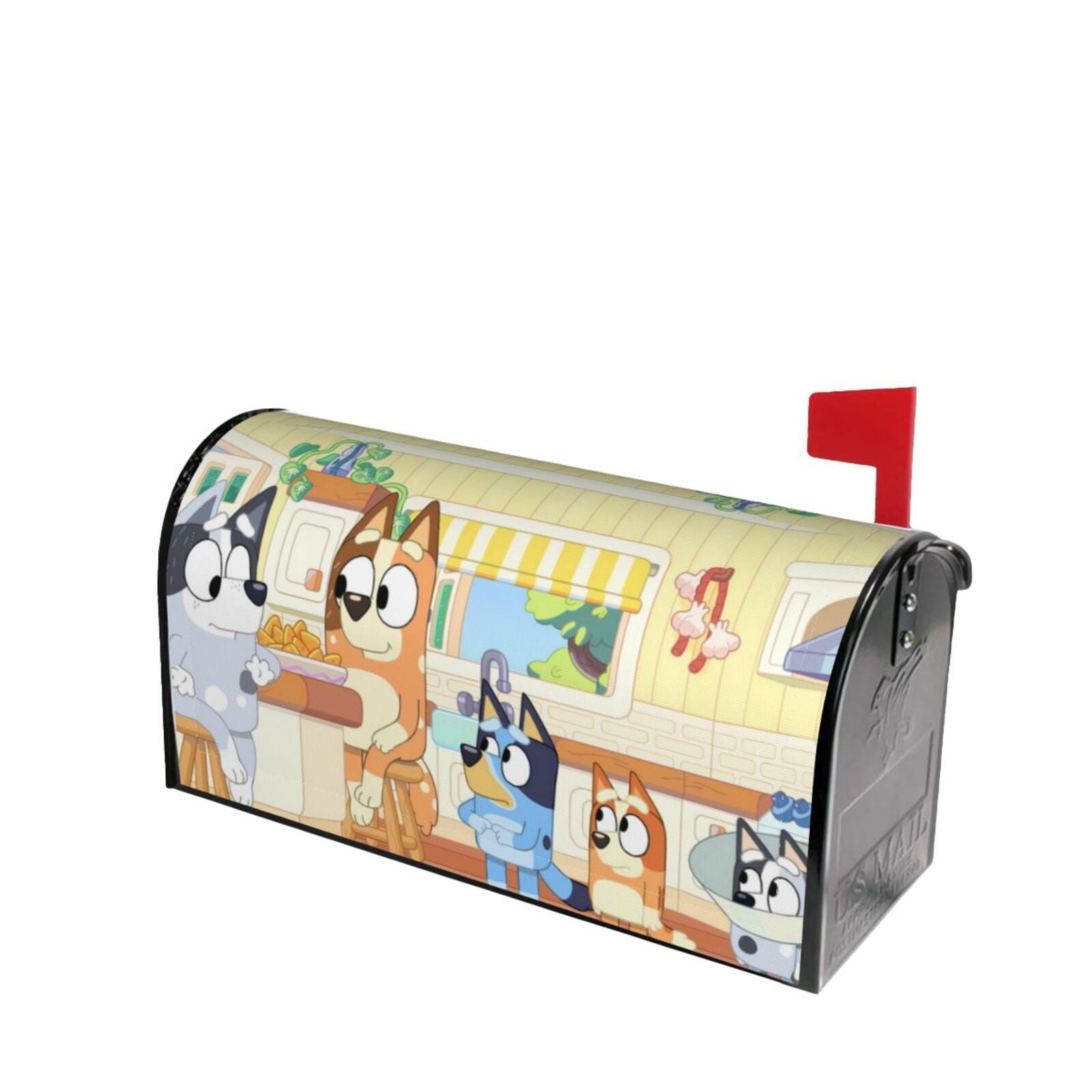 Lsque Bluey Mailbox Cover Standard Size ,Magnetic Mailbox Covers Post ...