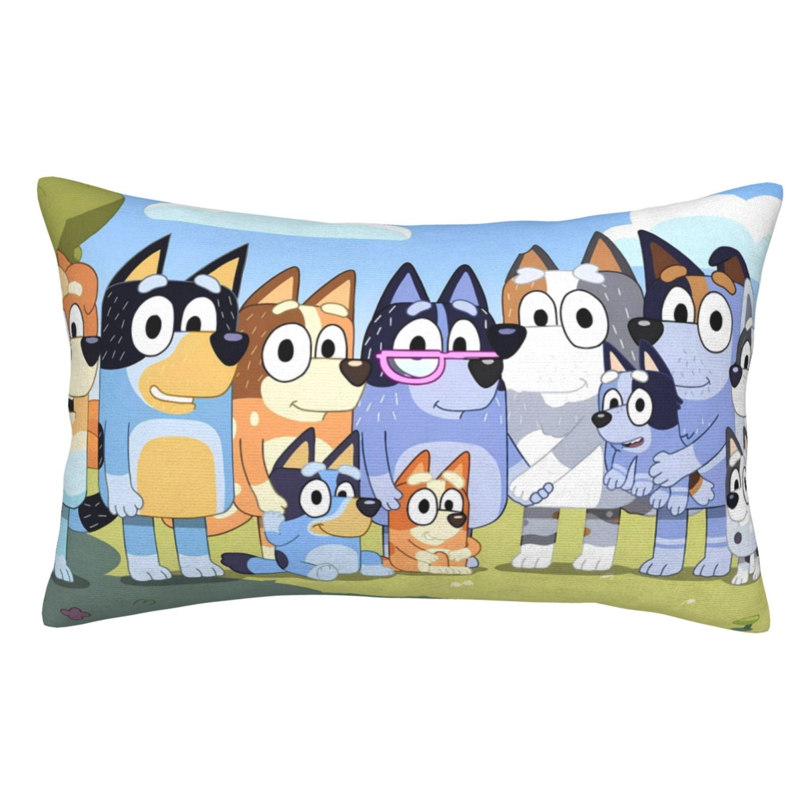 Lsque Bluey Pattern Bedding Waterproof Pillow Protector Zippered Queen ...