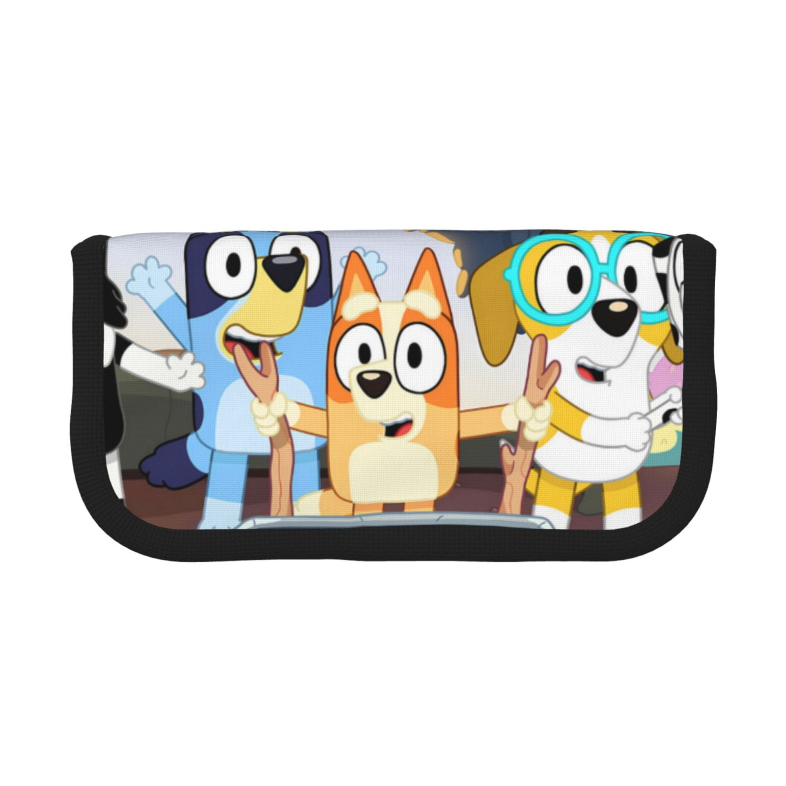 Lsque Bluey Pattern Canvas Pen Case - Pencil Pouch - Makeup Bag ...