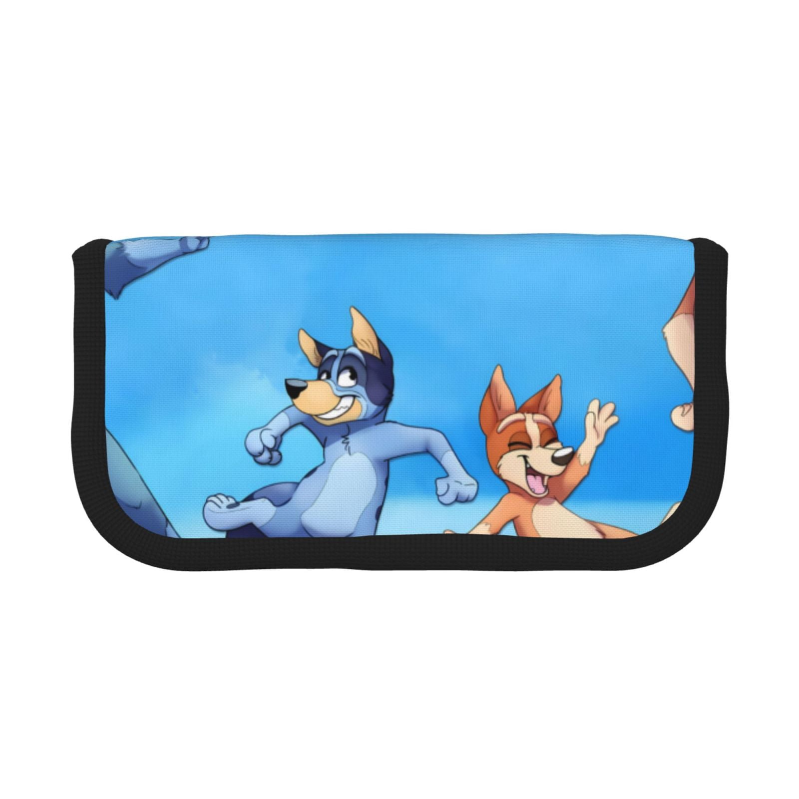 Lsque Bluey Pattern Canvas Pen Case - Pencil Pouch - Makeup Bag ...