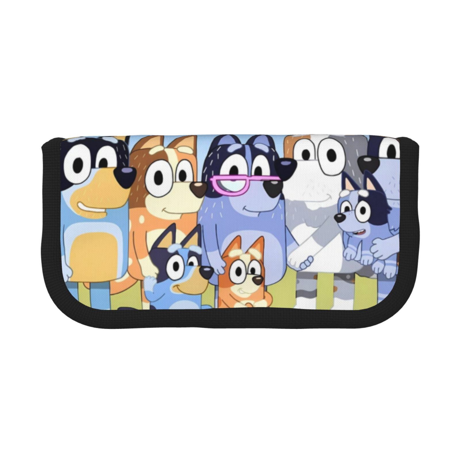 Lsque Bluey Pattern Canvas Pen Case - Pencil Pouch - Makeup Bag ...