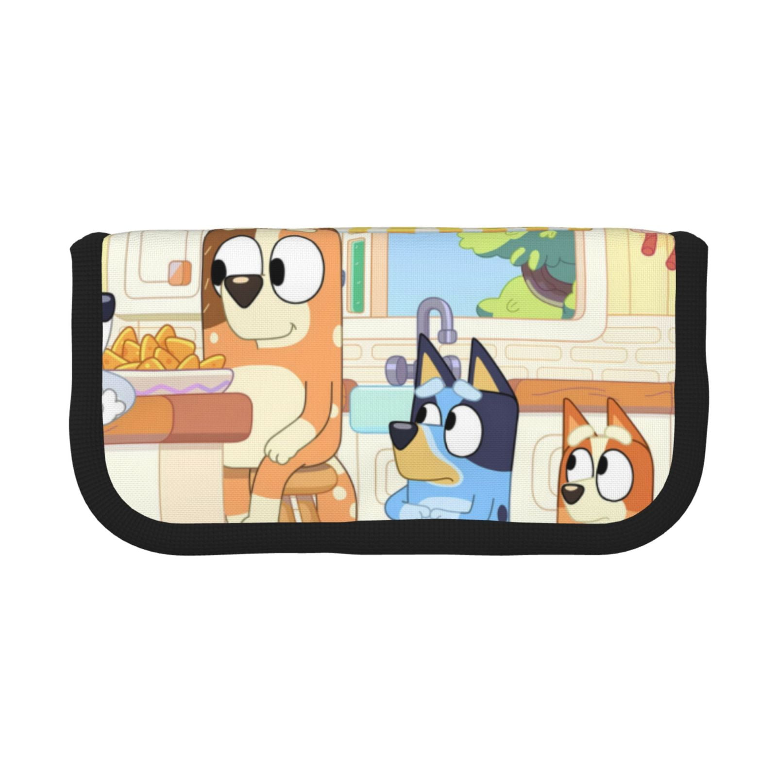 Lsque Bluey Pattern Canvas Pen Case - Pencil Pouch - Makeup Bag ...