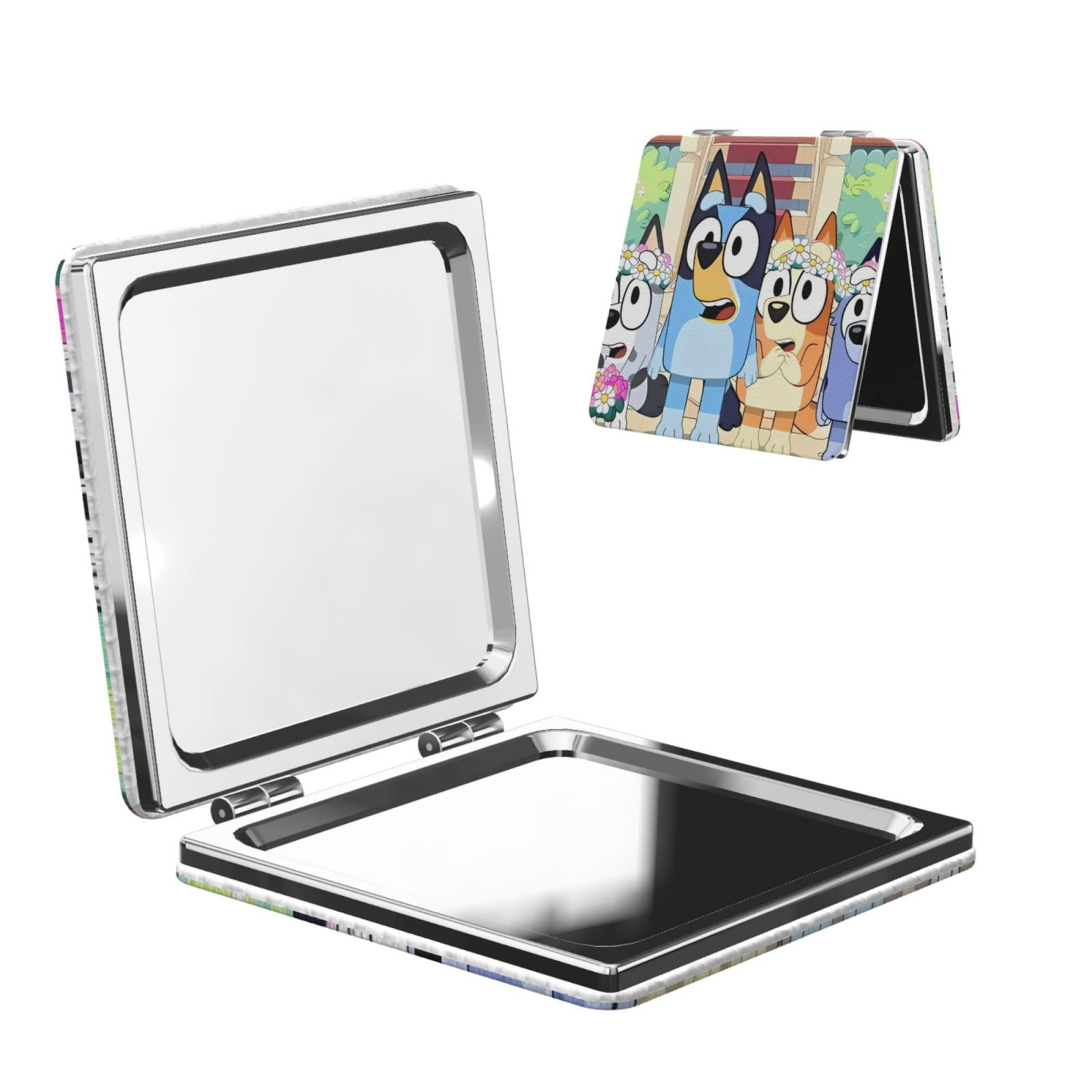 Lsque Bluey Pattern Cosmetic Mirror 2.6 Inch Round Handheld Travel ...