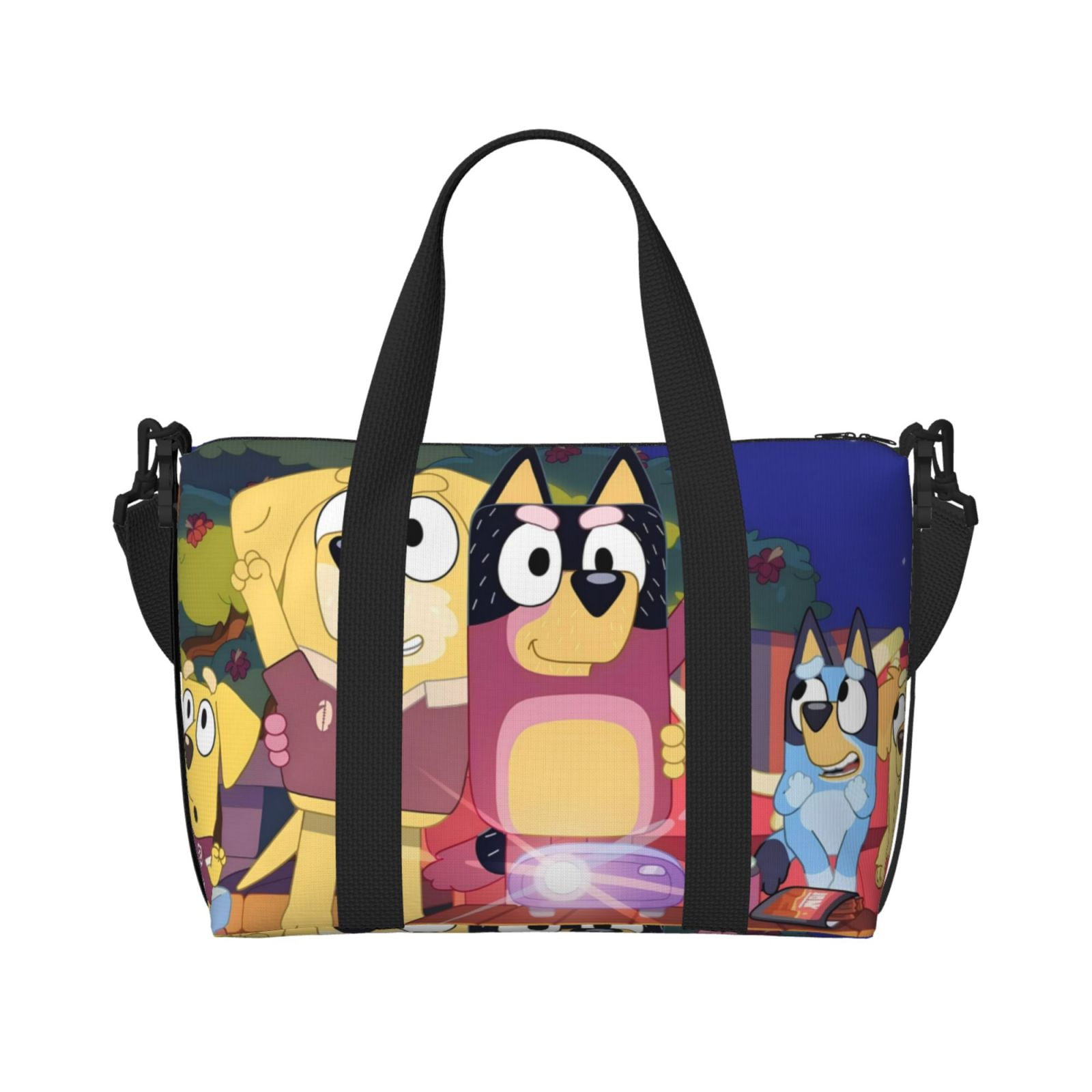 Lsque Bluey Pattern Hand Travel Bag – Lightweight & Durable Oxford ...