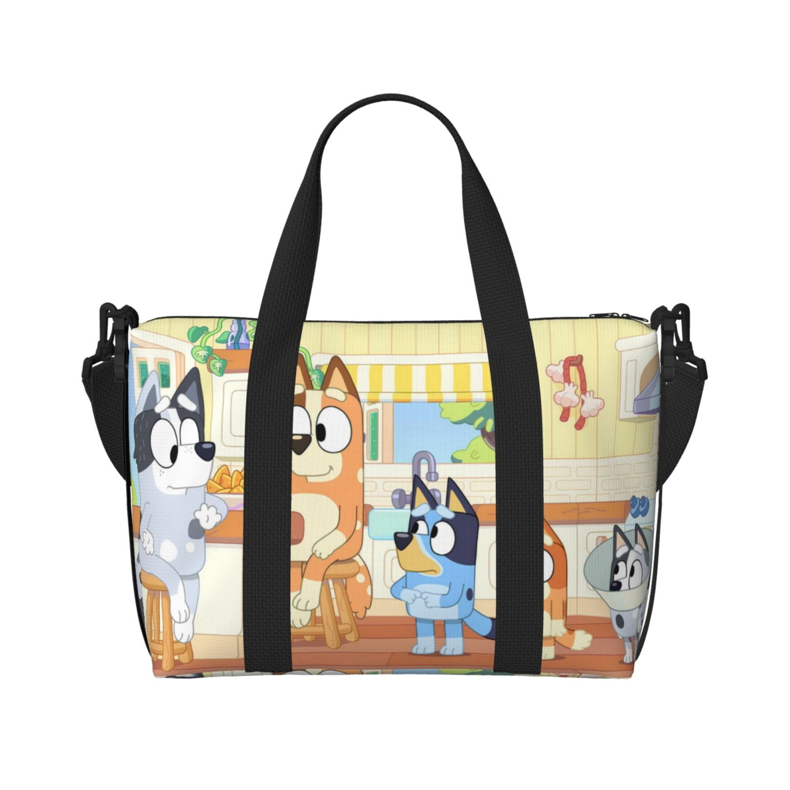 Lsque Bluey Pattern Hand Travel Bag – Lightweight & Durable Oxford ...