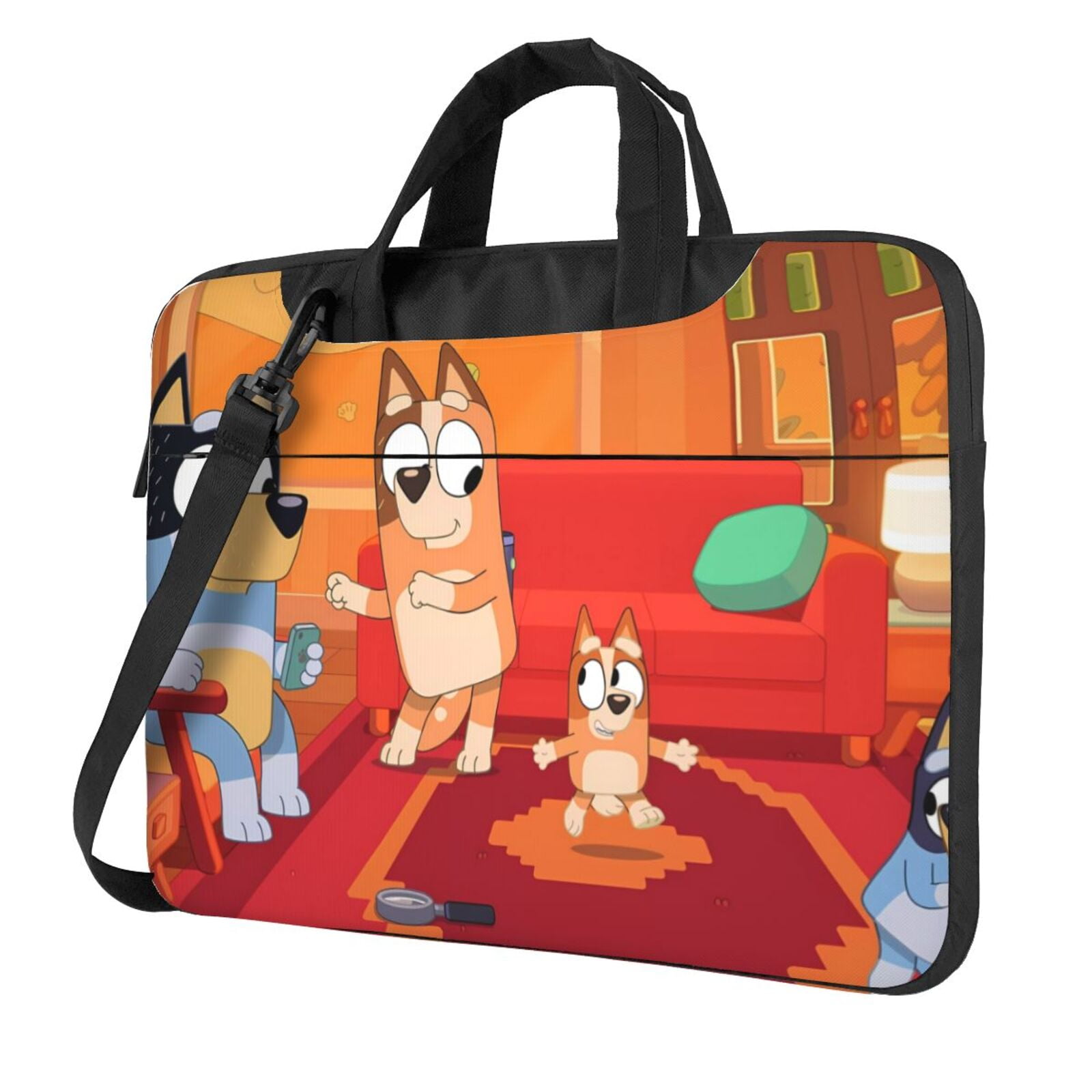 Lsque Bluey Pattern Laptop Bag – Portable & Slim Single-Shoulder ...