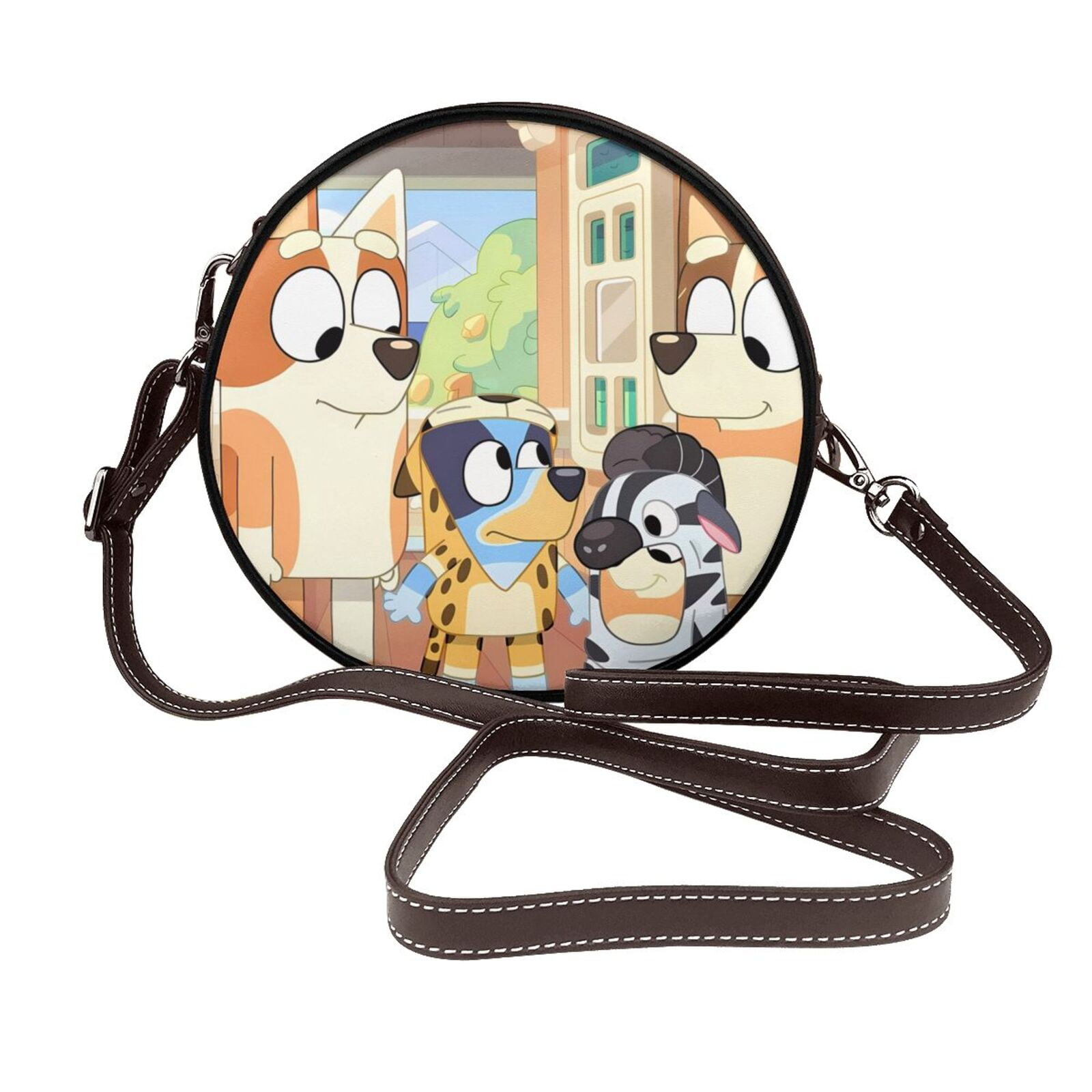 Lsque Bluey Pattern Shoulder Bag – Microfiber Leather Crossbody with ...