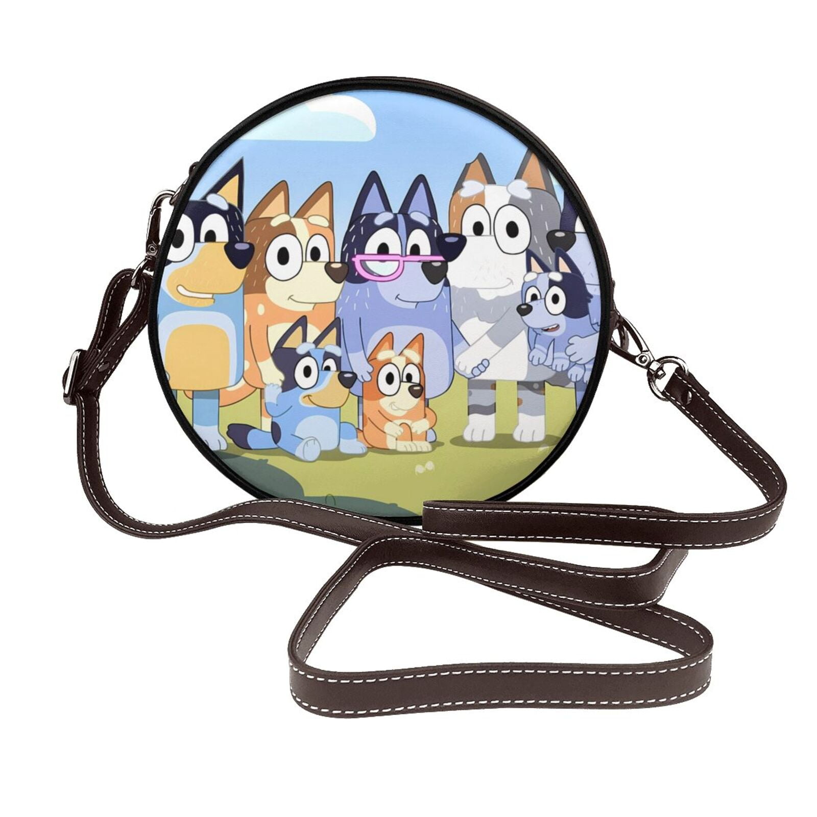 Lsque Bluey Pattern Shoulder Bag – Microfiber Leather Crossbody with ...