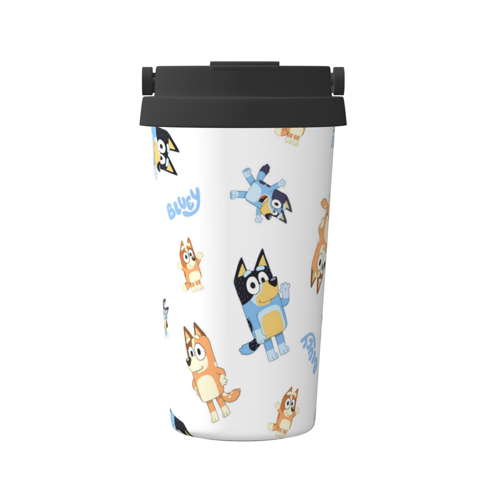 Lsque Bluey Pattern Travel Coffee Mug 16oz: Insulated Coffee Cup with ...