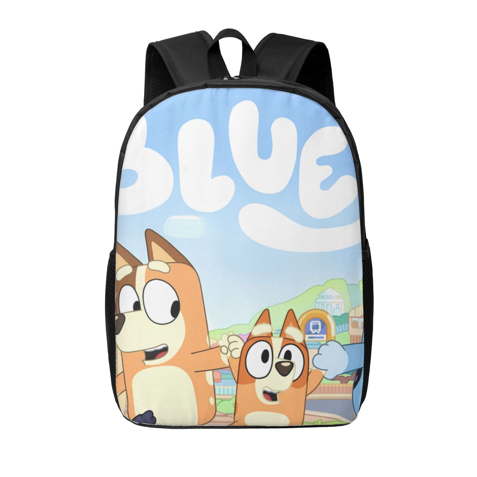 Lsque Bluey Print 17in Student Backpack - School, Travel, Work Bookbag ...