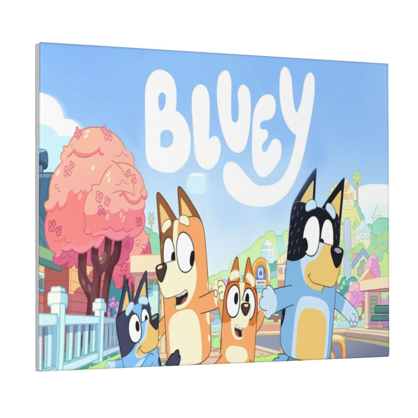 Lsque Bluey Print Wall Art – Decorative Picture for Living Room ...