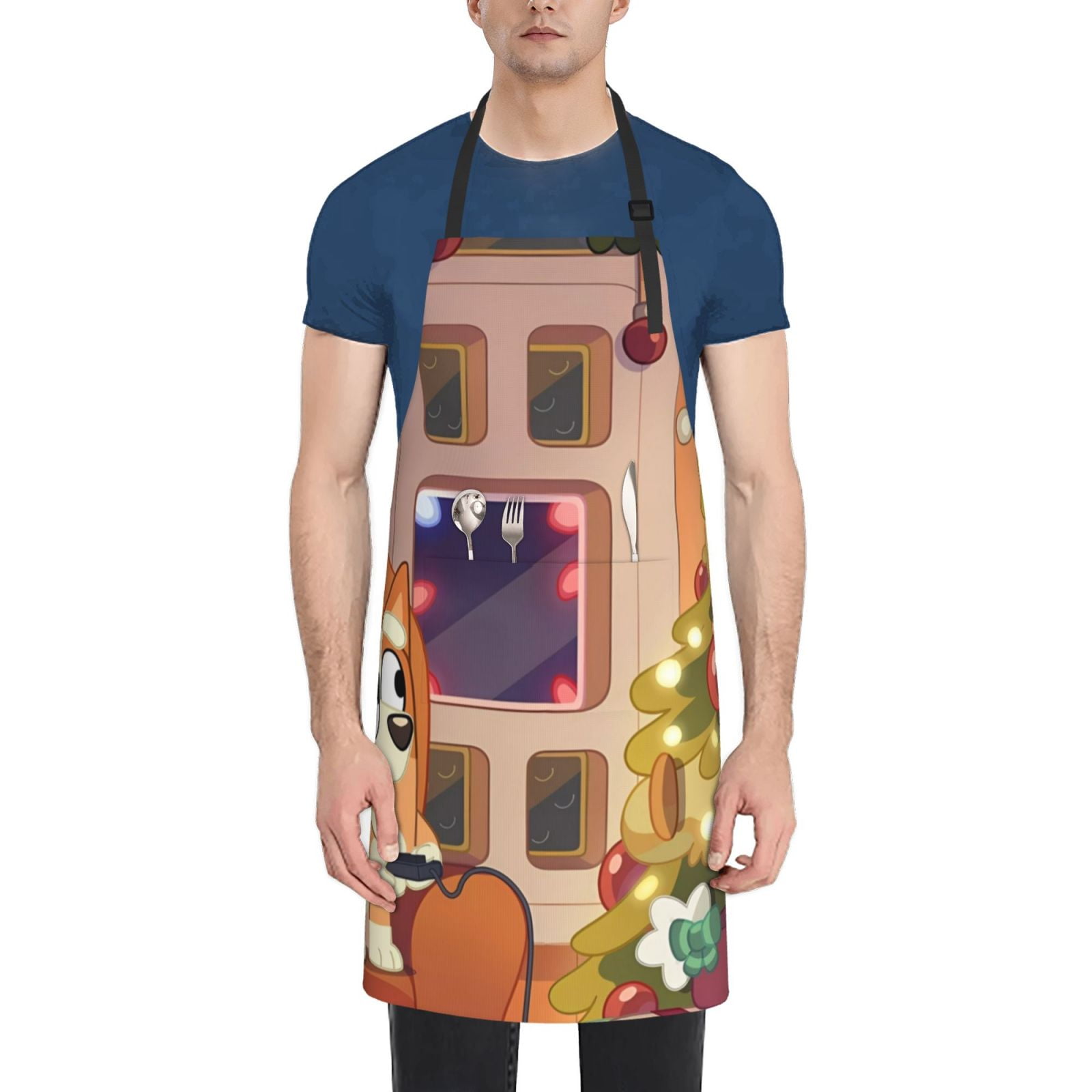 Lsque Bluey Waterproof Apron Chef Aprons for Men Heavy Duty Chemical ...