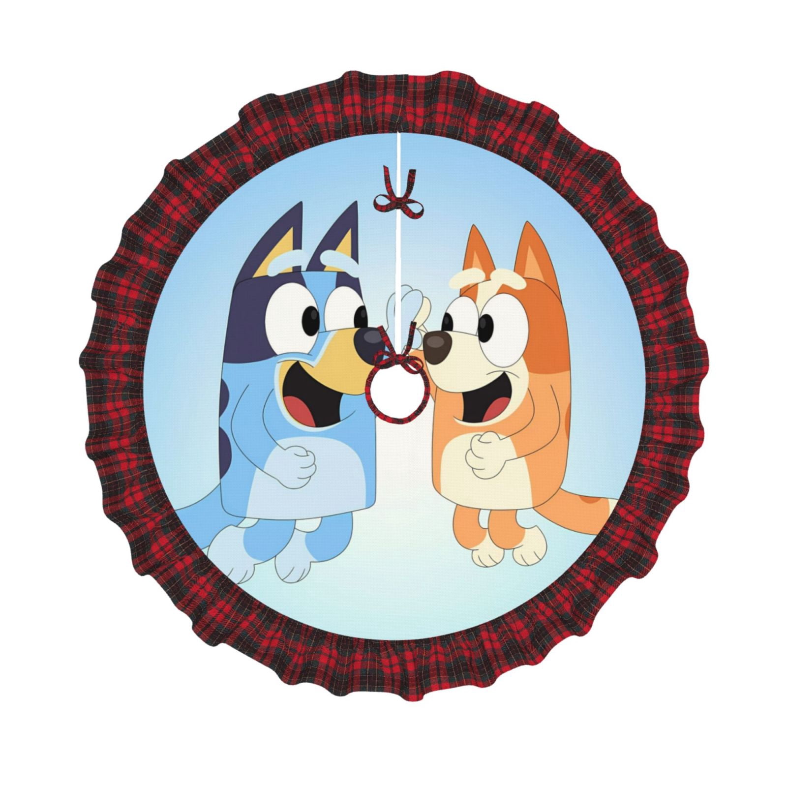 Lsque Bluey for Christmas Tree Skirt, Merry Christmas Tree Skirt Collar ...