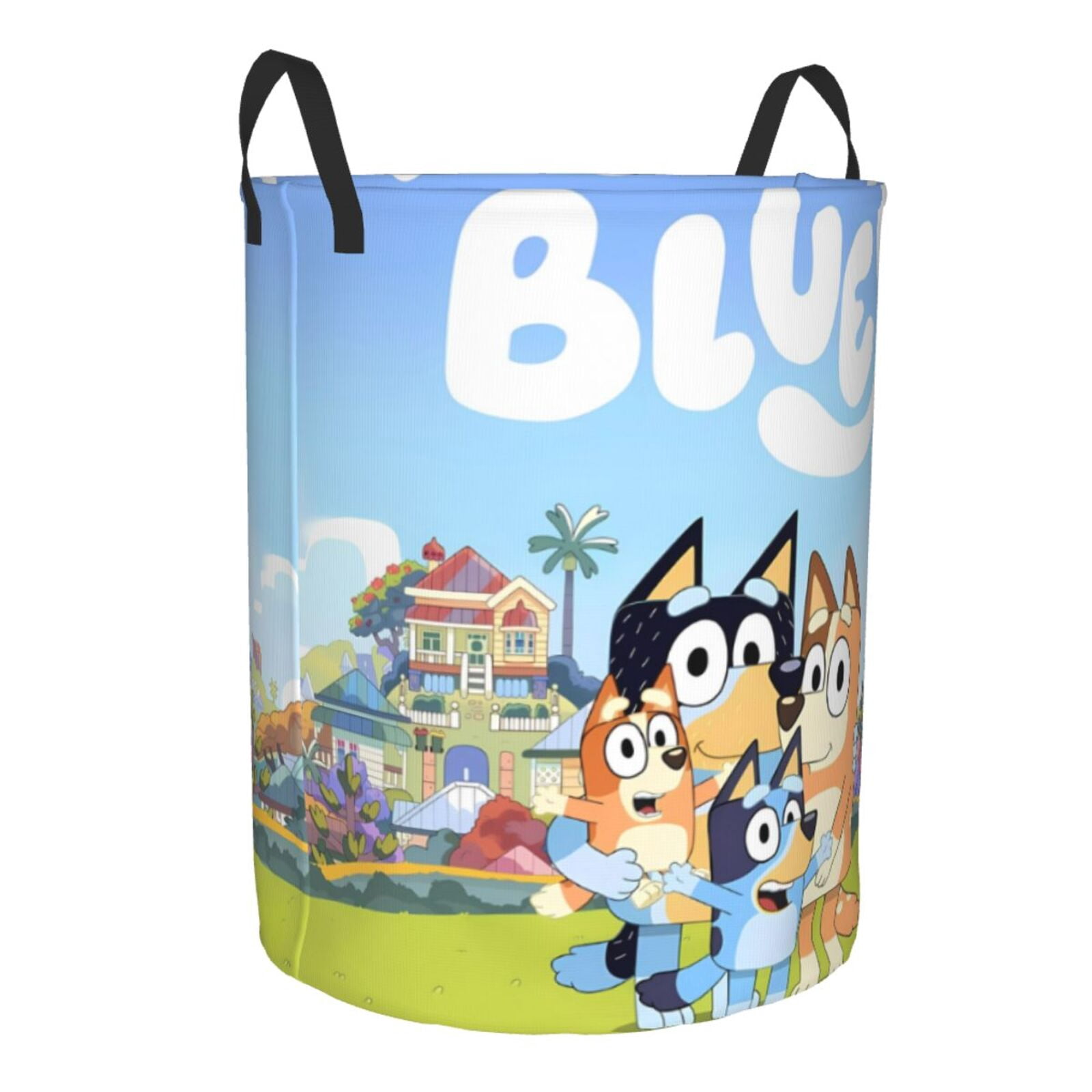 Lsque Bluey pattern Laundry Hamper Basket, Tall Woven Rope Hamper ...