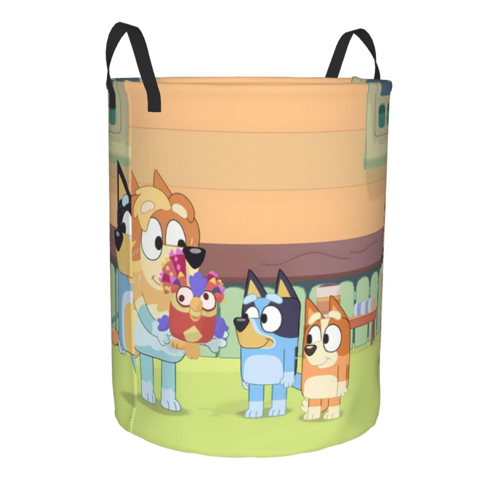 Lsque Bluey pattern Laundry Hamper Basket, Tall Woven Rope Hamper ...