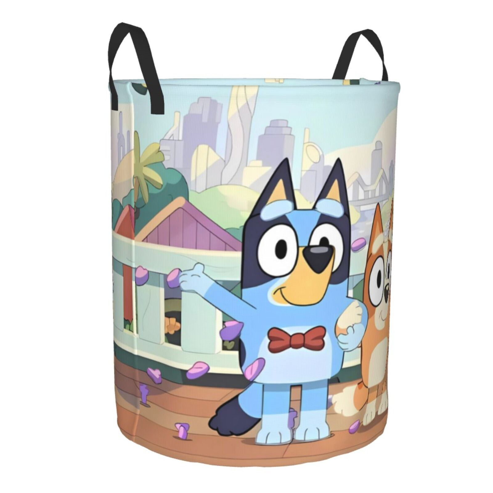 Lsque Bluey pattern Laundry Hamper Basket, Tall Woven Rope Hamper ...