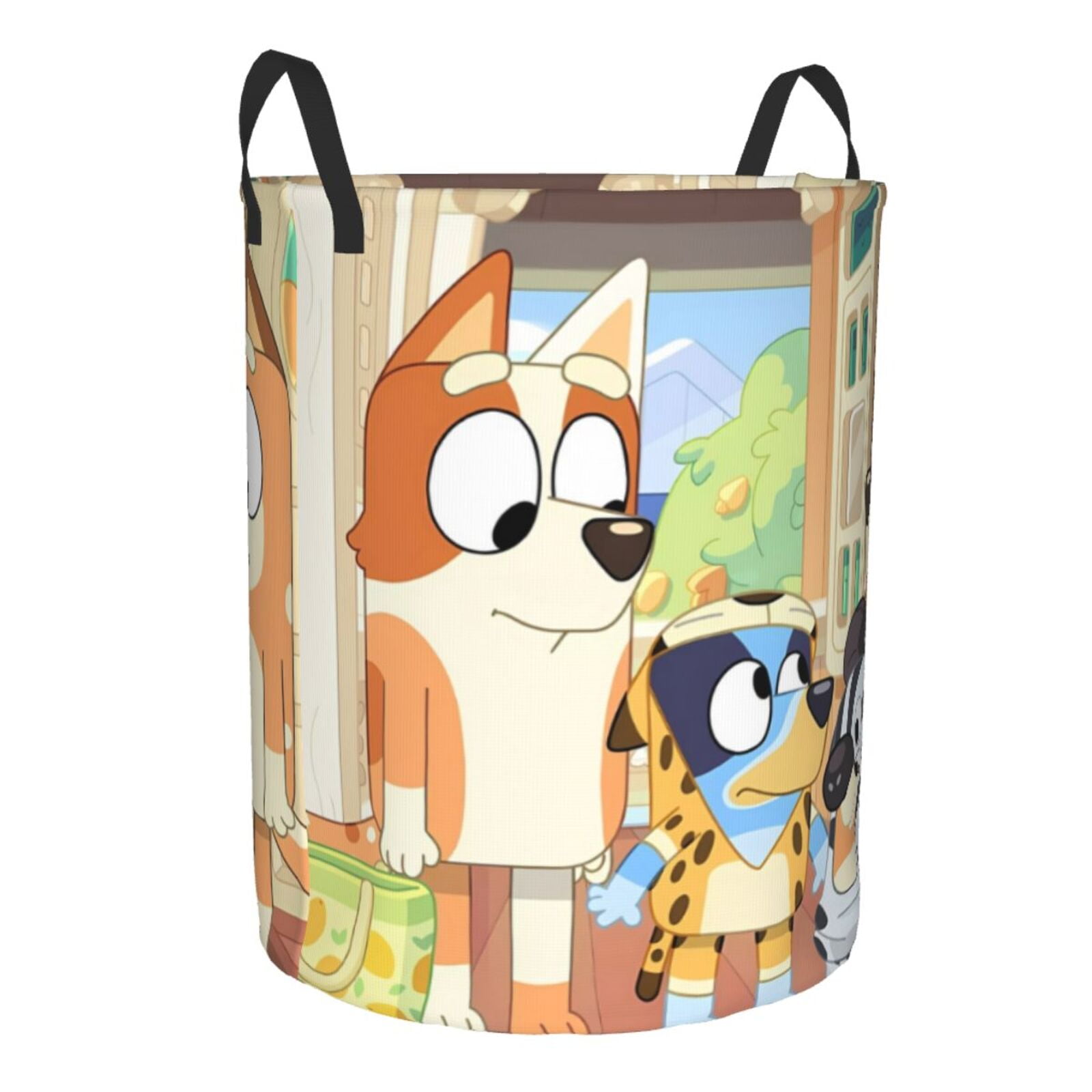 Lsque Bluey pattern Laundry Hamper Basket, Tall Woven Rope Hamper ...