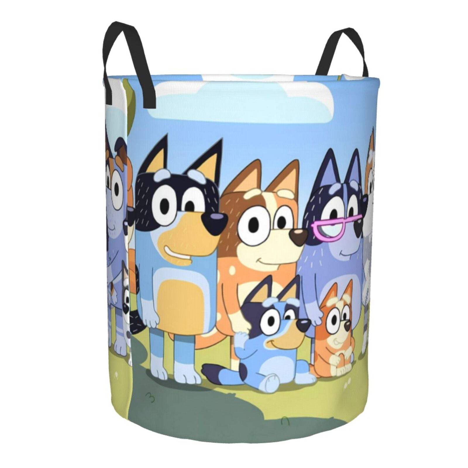 Lsque Bluey pattern Laundry Hamper Basket, Tall Woven Rope Hamper ...