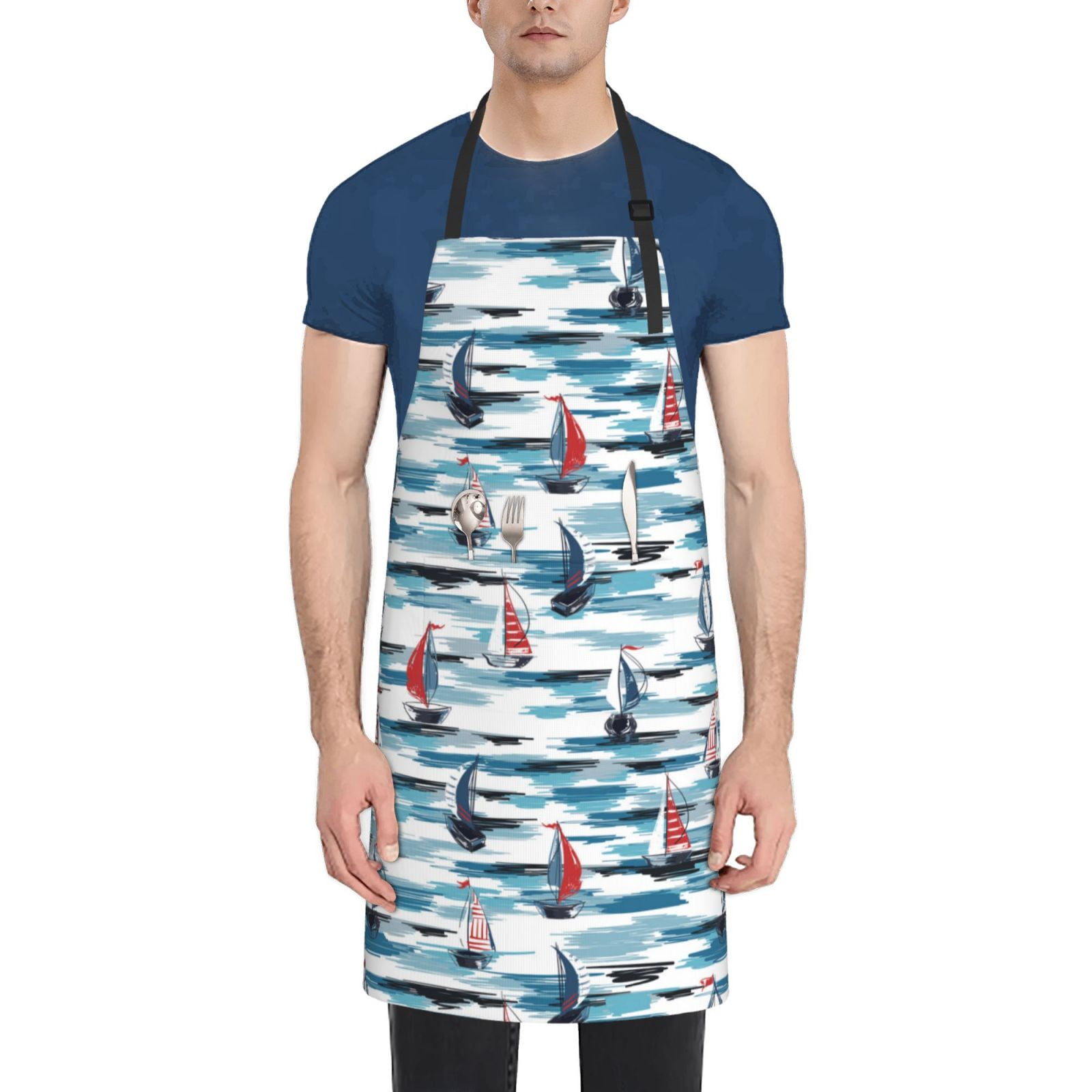 Lsque Boat In Ocean Waterproof Apron Chef Aprons for Men Heavy Duty ...