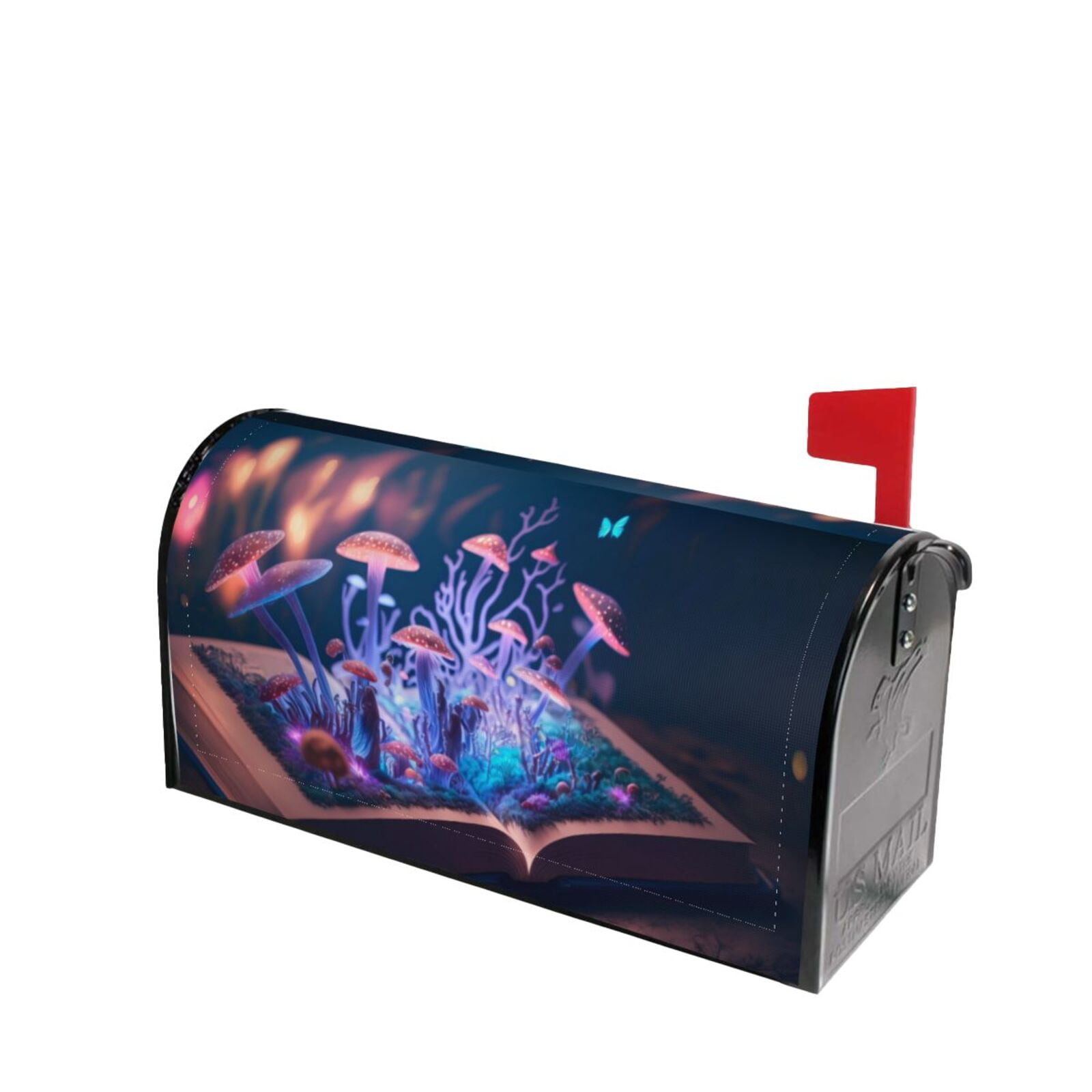 Lsque Book Glowing Mushrooms Mailbox Cover Standard Size ,Magnetic ...