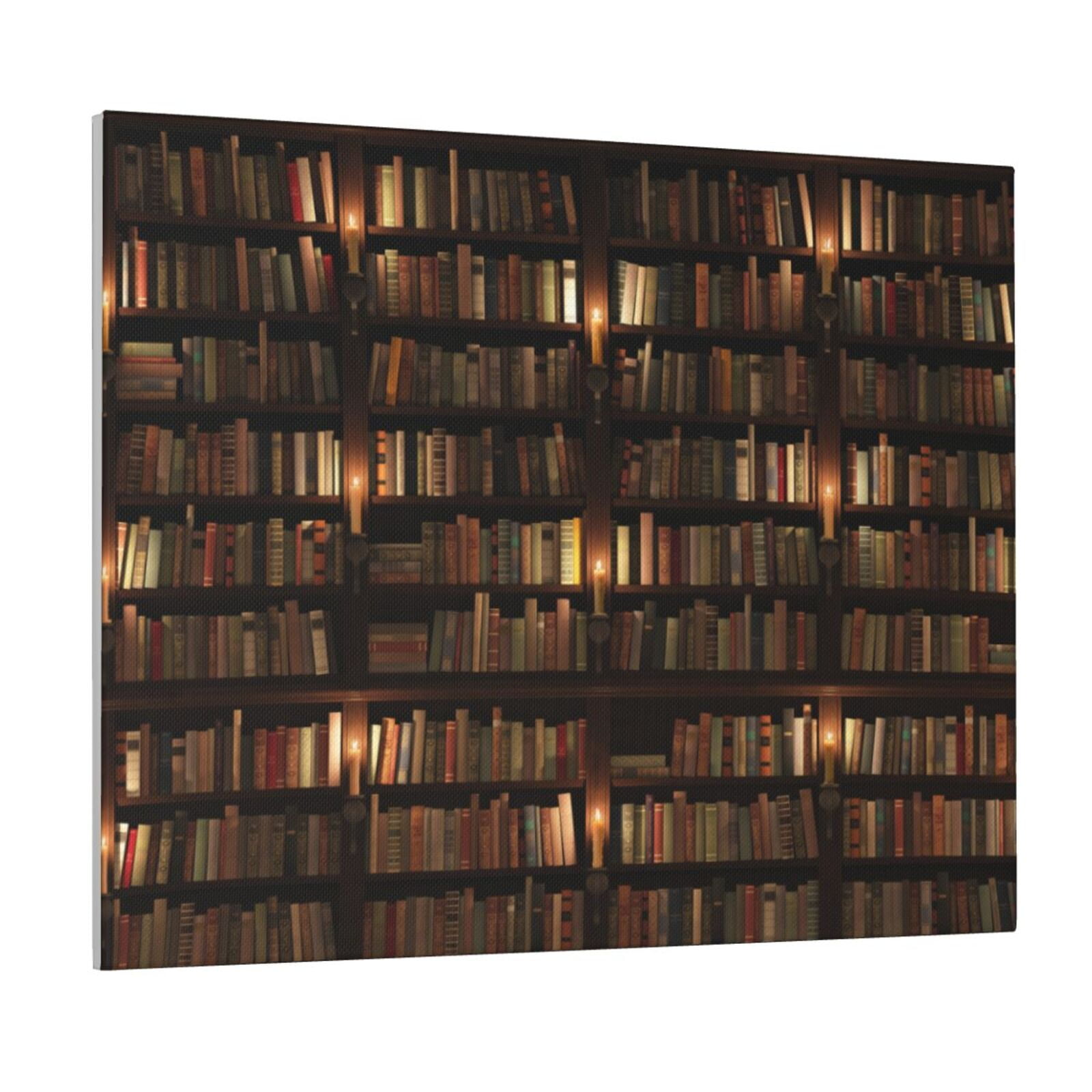 Lsque Bookshelves Print Wall Art – Decorative Picture for Living Room ...