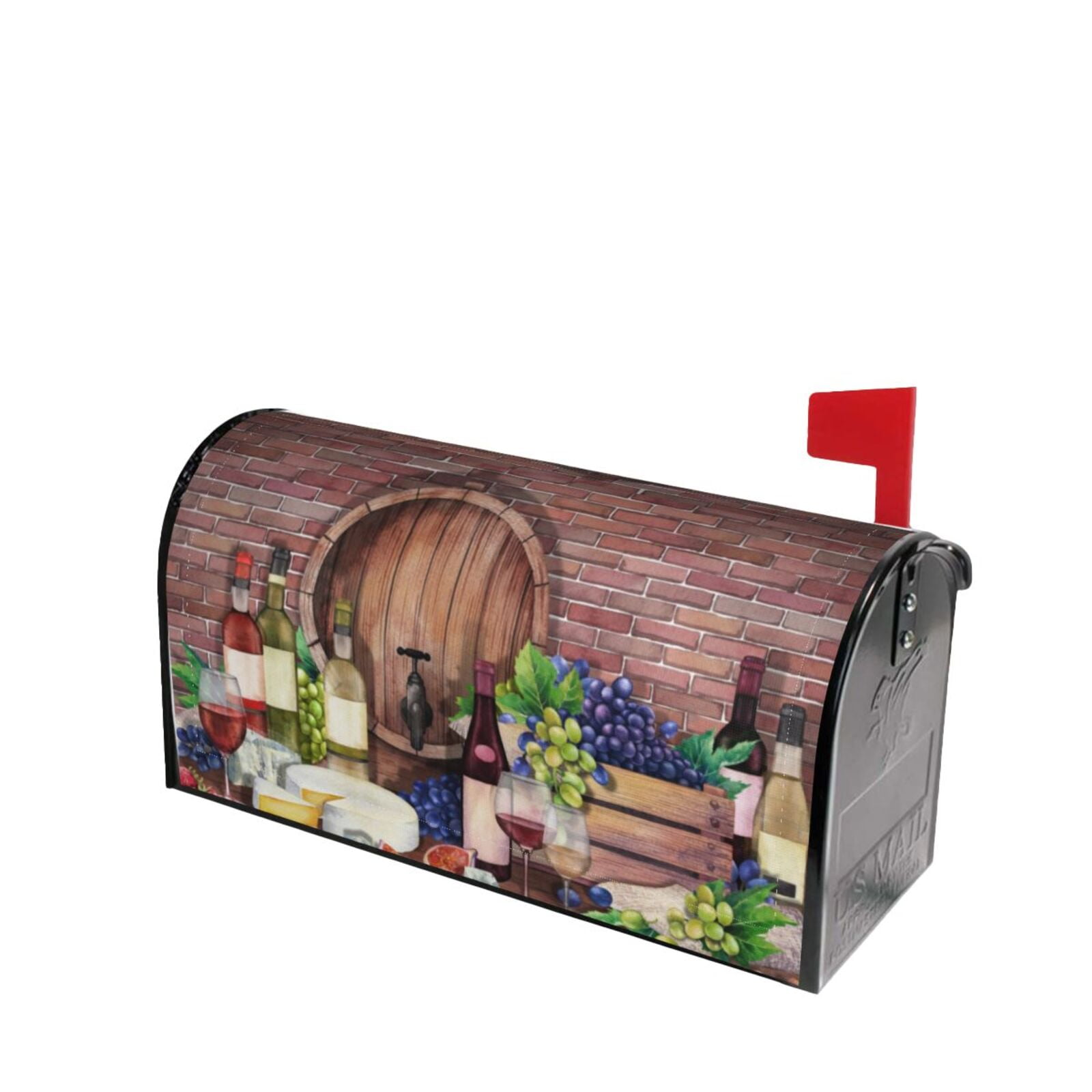 Lsque Bottle Glass Red Wine Mailbox Cover Standard Size ,Magnetic ...