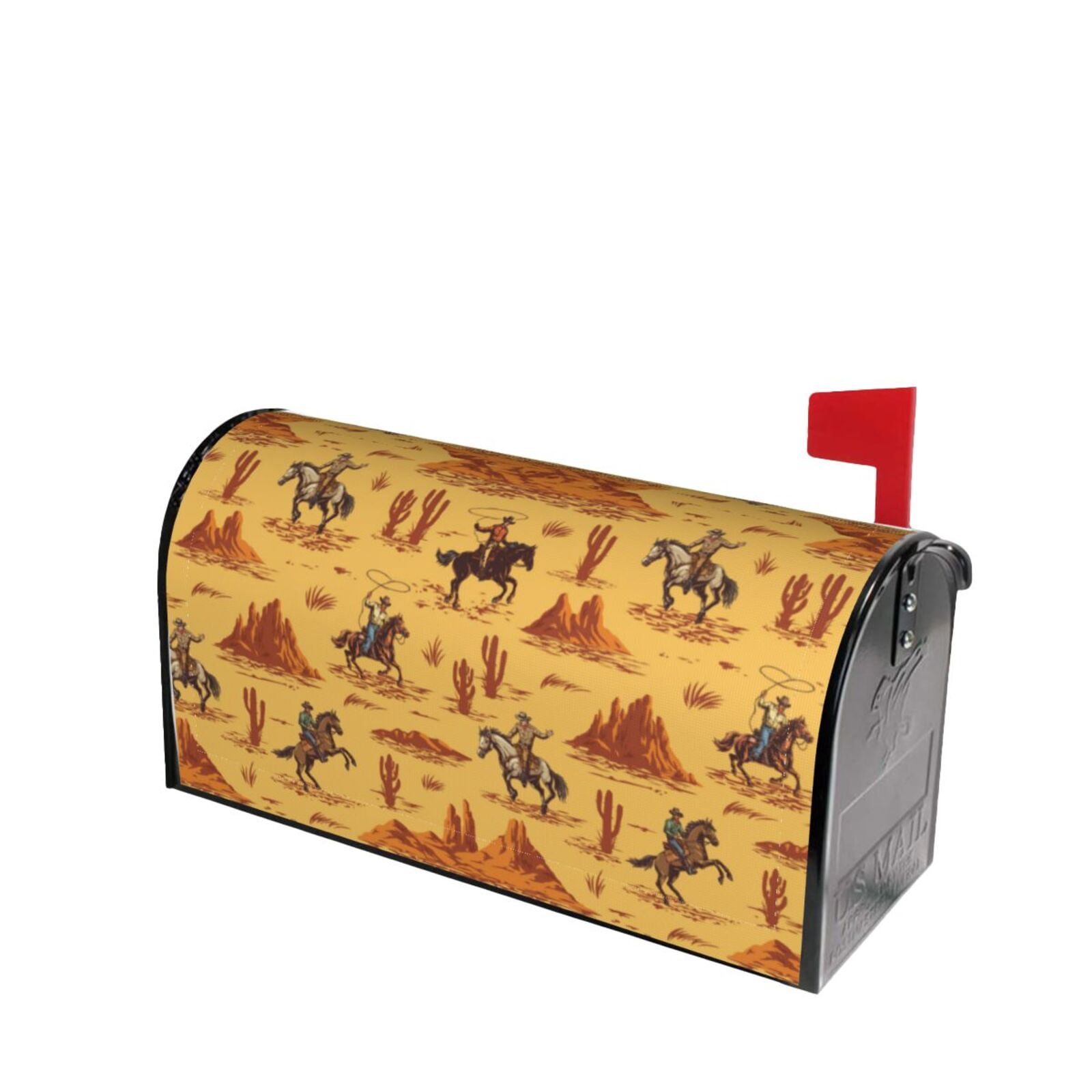 Lsque Brave Cowboys Mailbox Cover Standard Size ,Magnetic Mailbox ...