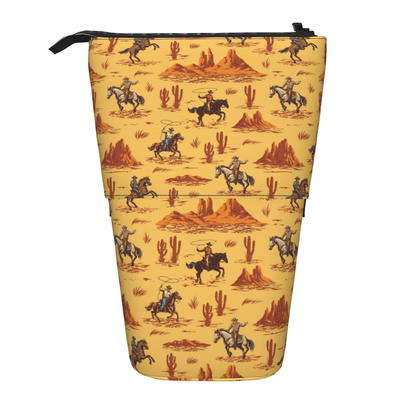 Lsque Brave Cowboys Pattern Telescopic Pencil Bag Pen Holder Stationery ...