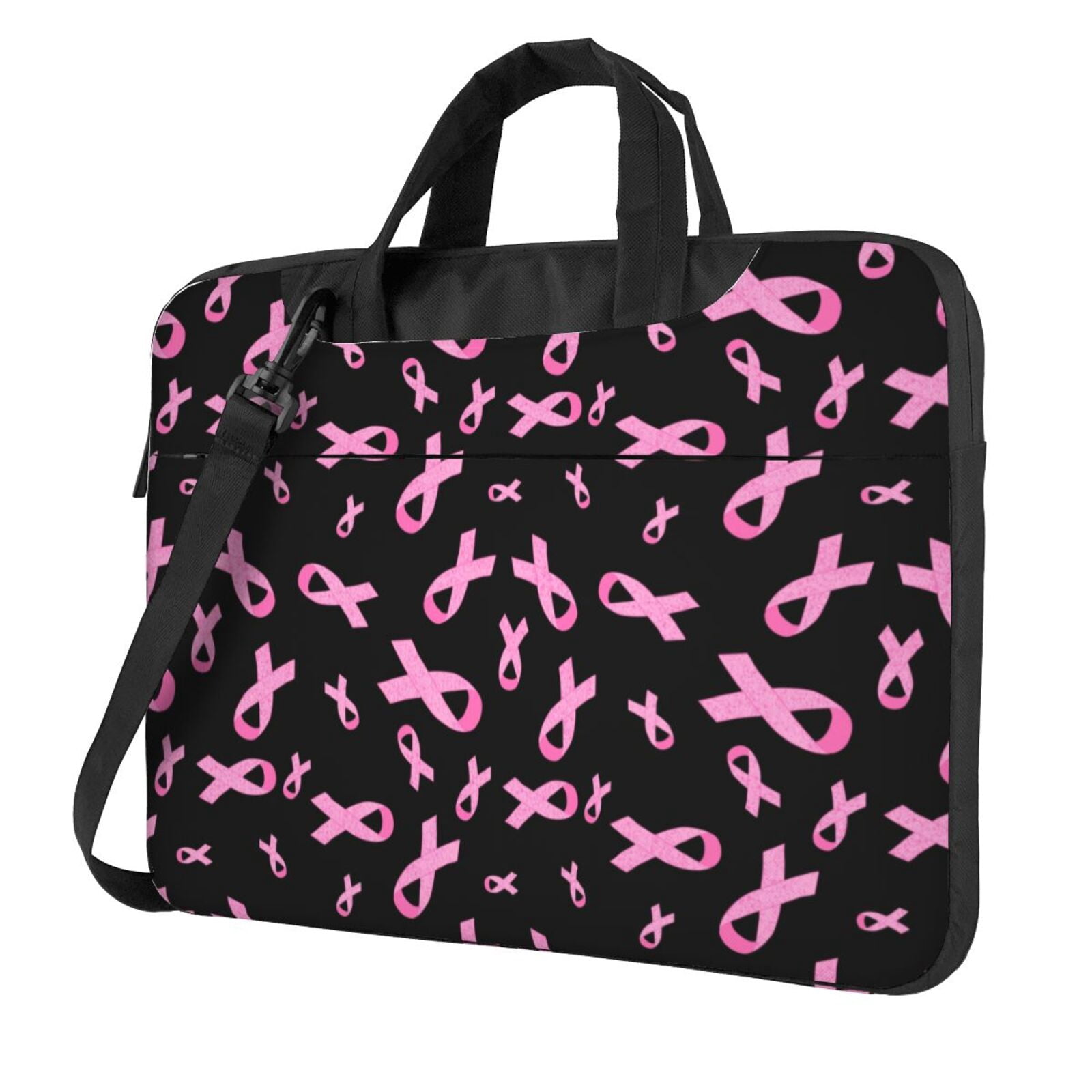 Lsque Breast Cancer Awareness Pattern Laptop Bag – Portable & Slim ...