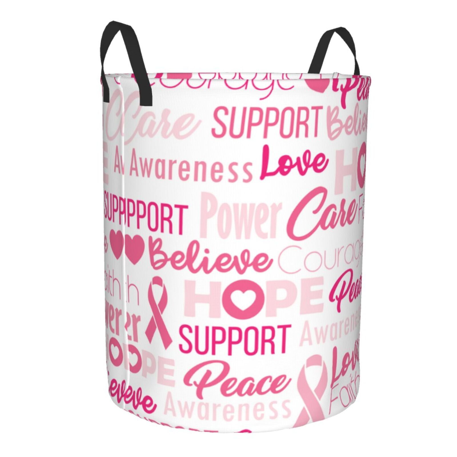 Lsque Breast Cancer Pink Ribbons Awareness (2) pattern Laundry Hamper ...