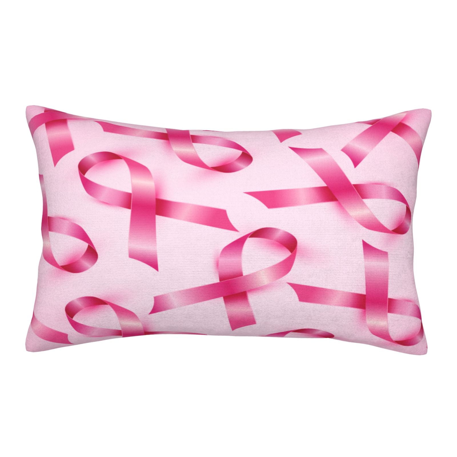 Lsque Breast Cancer Ribbons Awareness Pattern Pillow Case – Soft & Cozy ...
