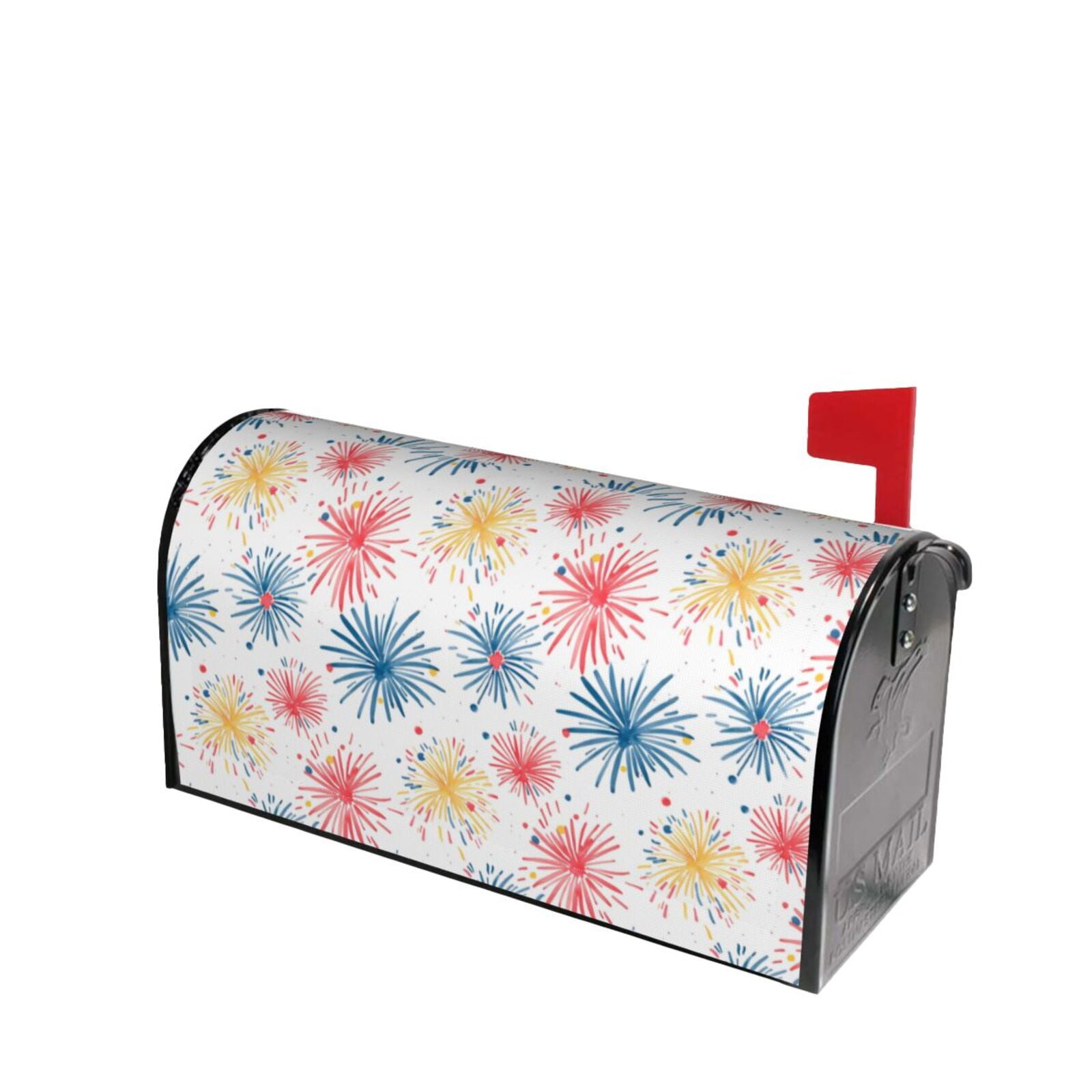 Lsque Bright Colorful Fireworks Mailbox Cover Standard Size ,Magnetic ...