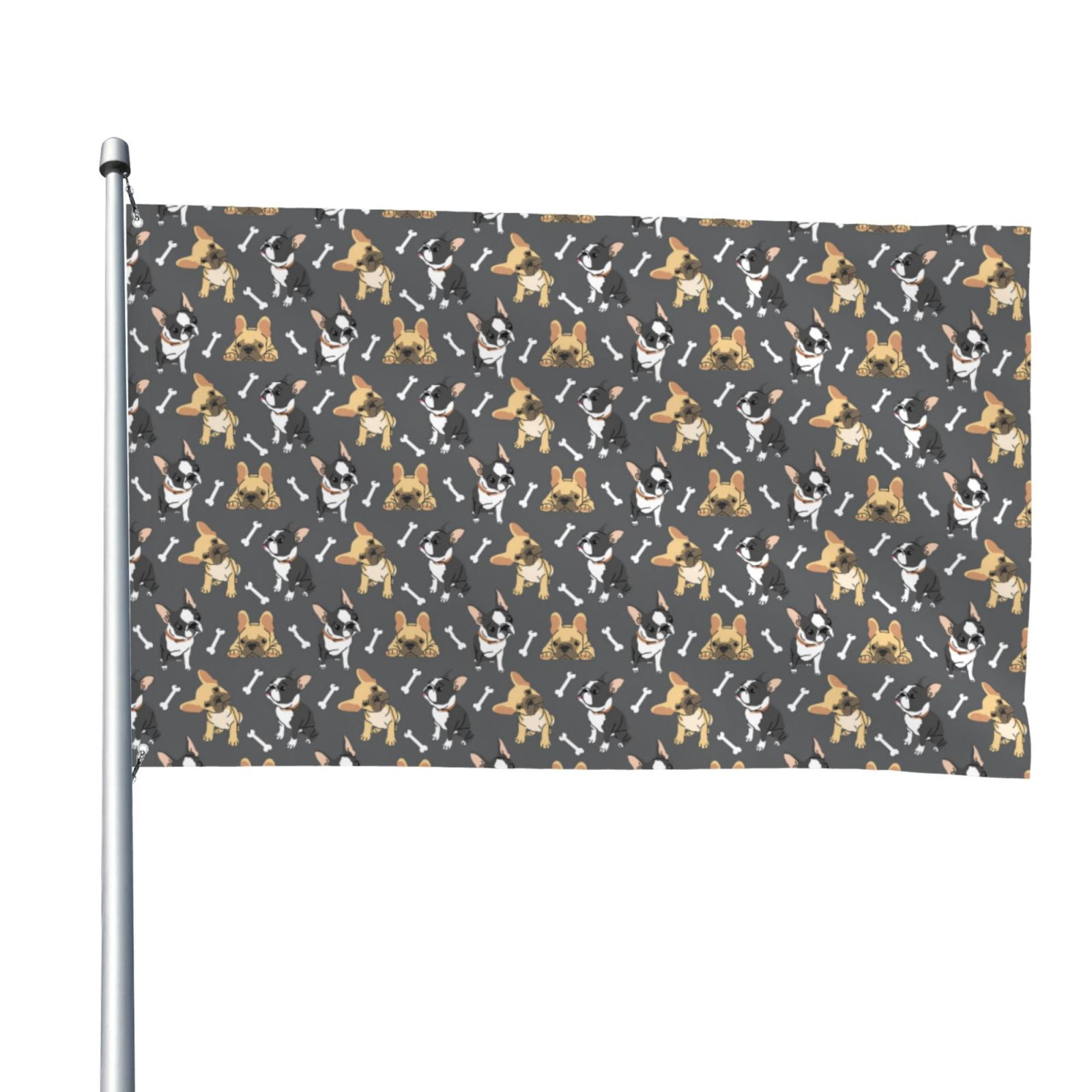 Lsque Bulldog Print Pattern Flag,Bulldog Print Printed Garden Flag 48 x ...