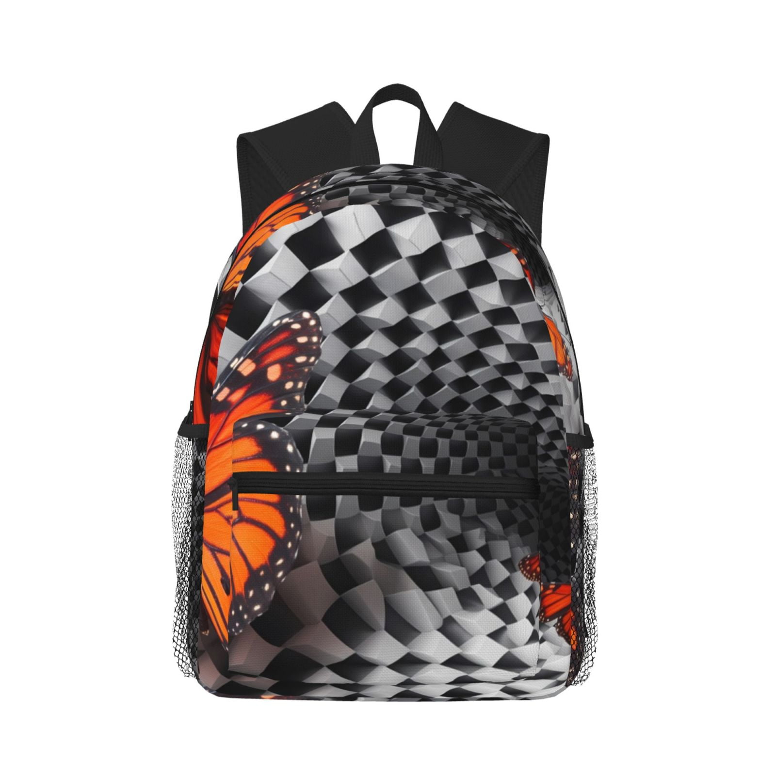 Lsque Butterflies Optical Illusion Classic Casual Backpack - Large ...