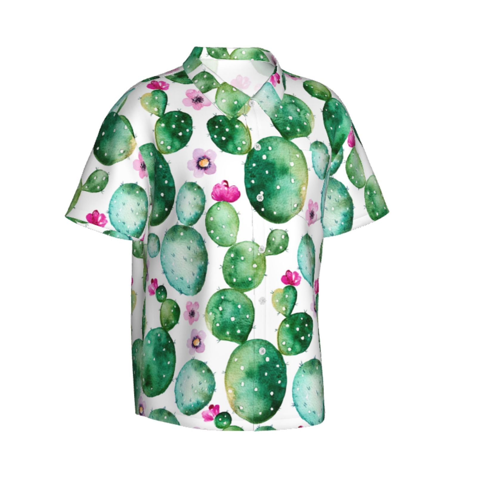 Lsque Cactus Plants pattern Hawaiian Shirt for Men, Unisex Summer Beach ...